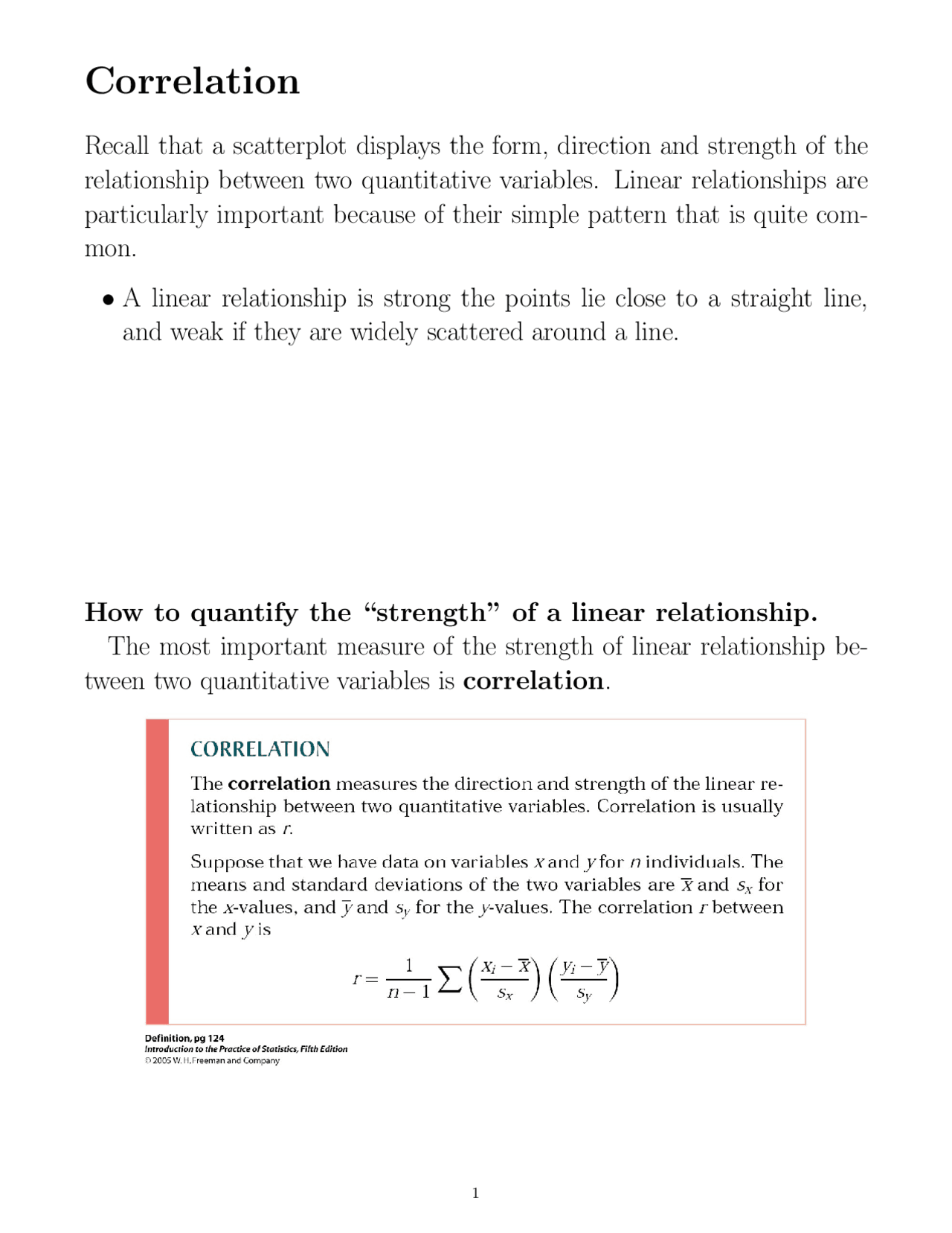 Properties of Correlation - Elementary Statistics Inference | STAT 201 - Docsity