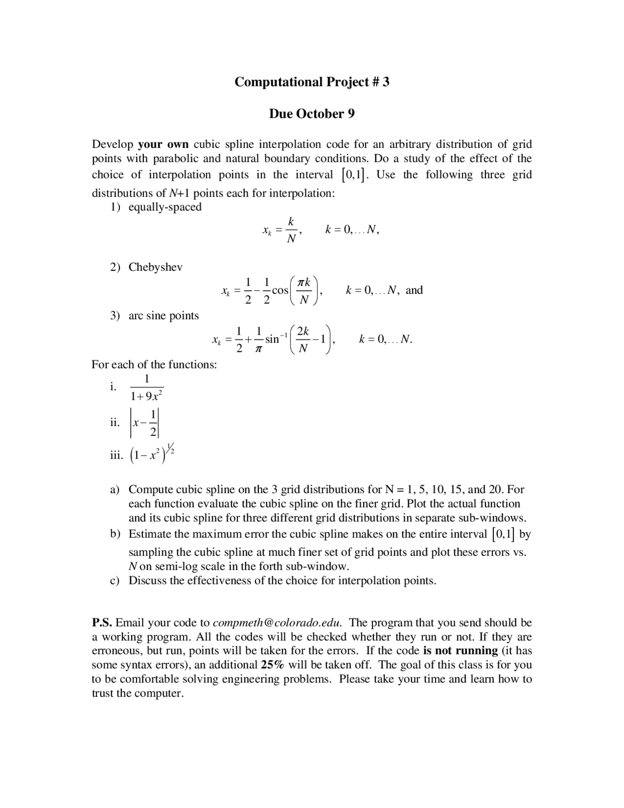Computational Methods Assignment Project 3 Mcen 3030 Docsity