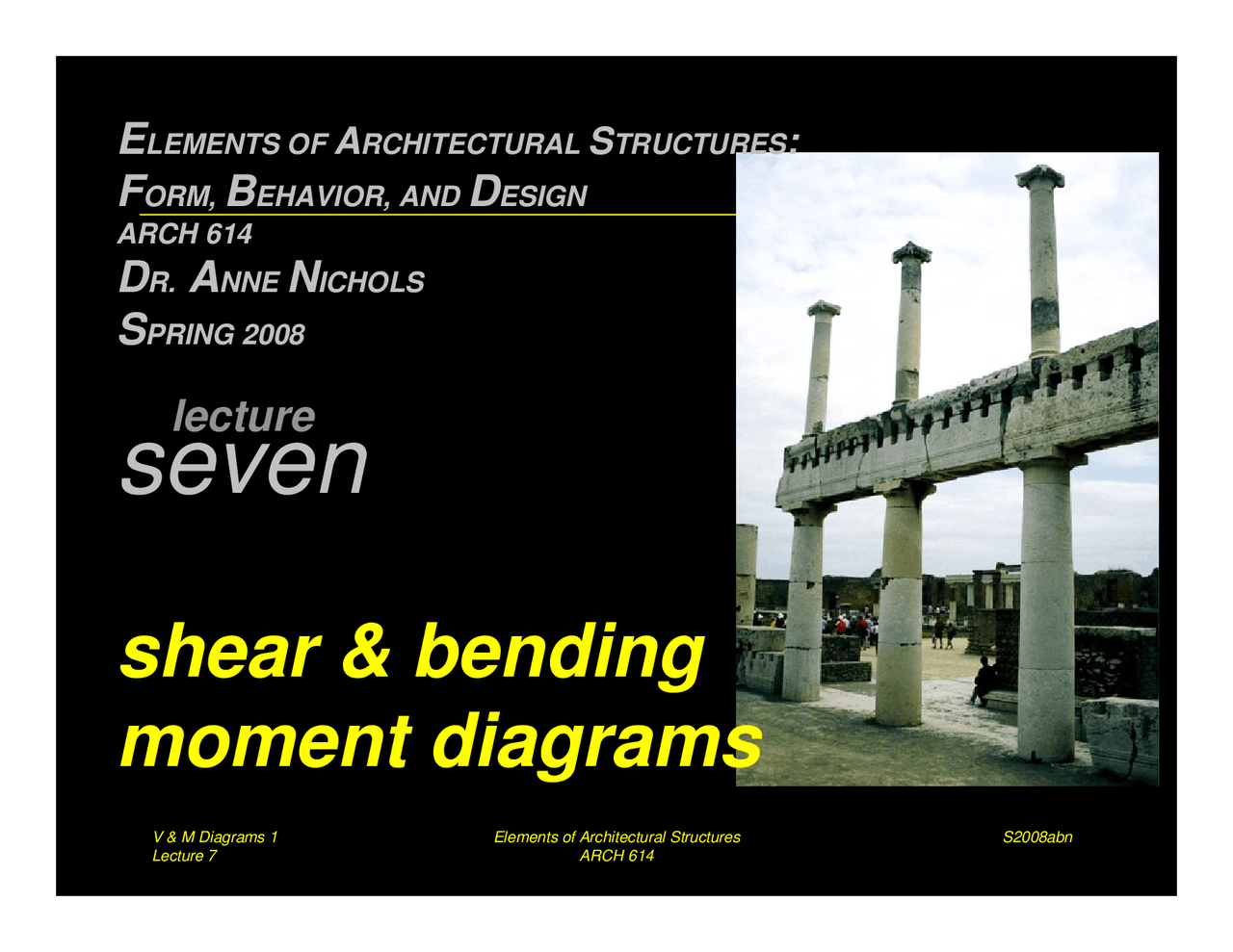 Shear And Bending Moment Diagrams Architecture Structures Arch 614