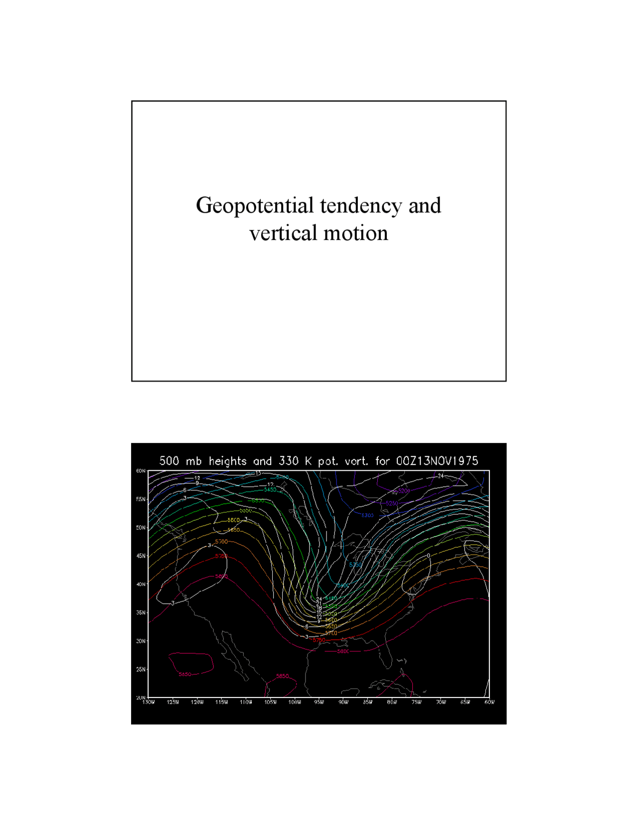 Geopotential Tendency And Vertical Motion Lecture Slides Atoc 5060