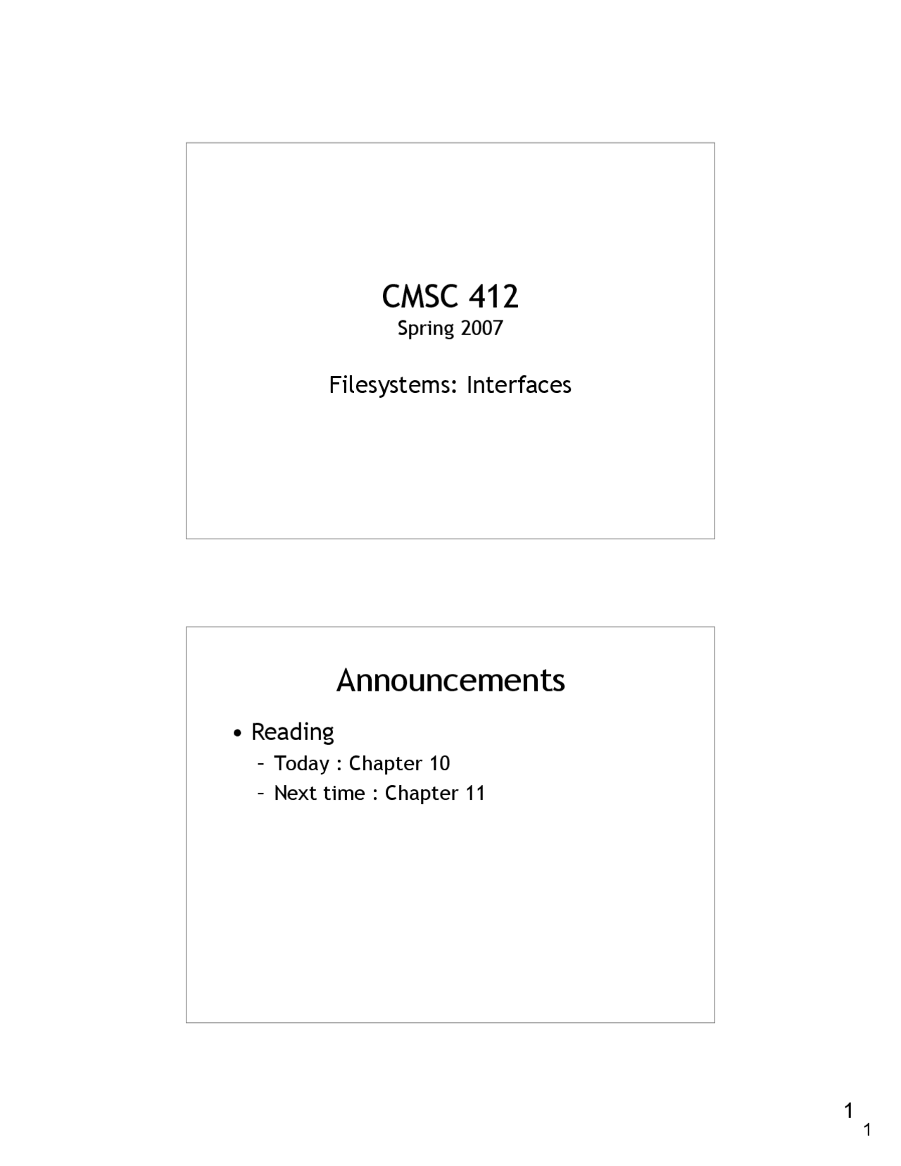 Notes On File Systems Operating Systems Cmsc 412 Docsity