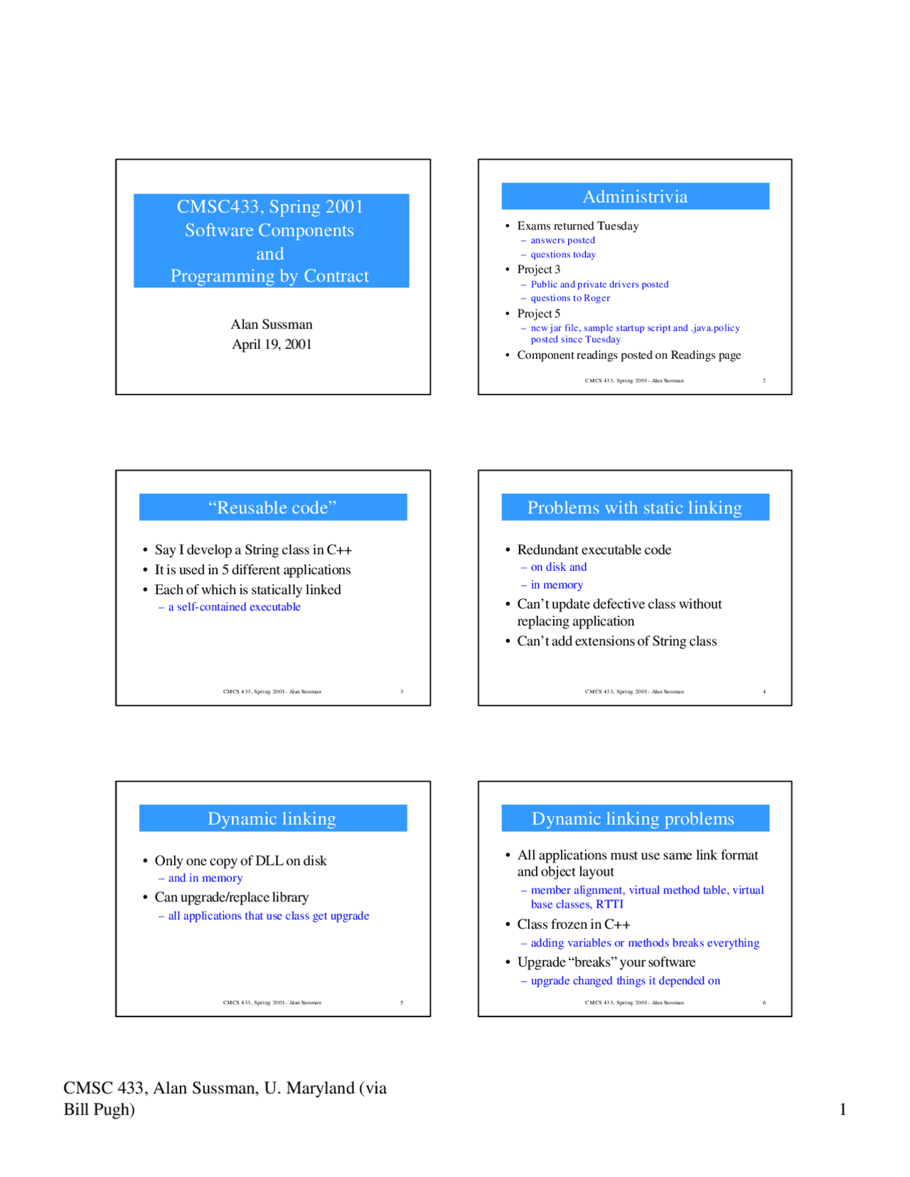 Problems With Static Linking Programming Language Technologies Cmsc