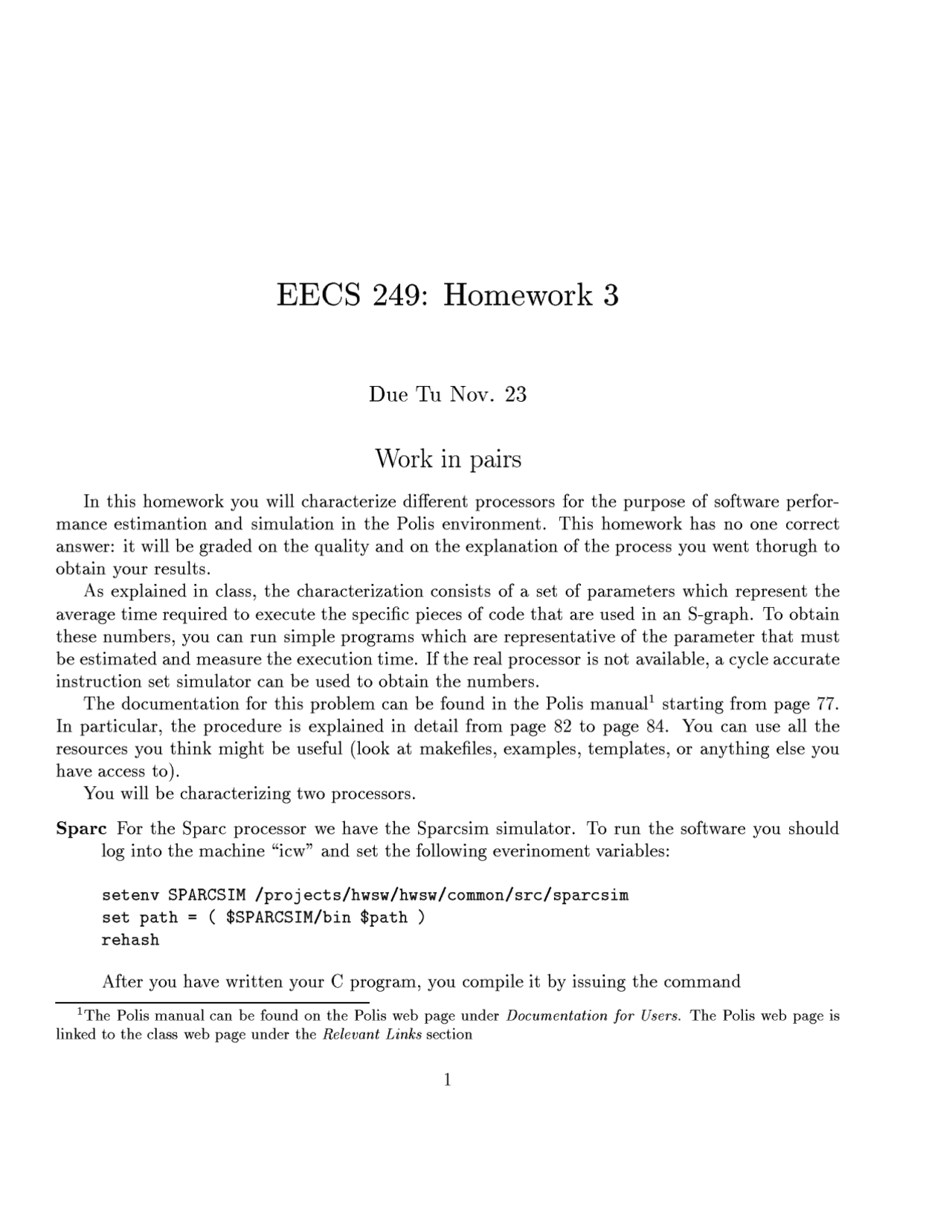 The Work In Pairs In The Sensor Nets Cpsc 689 Assignments Informática Docsity