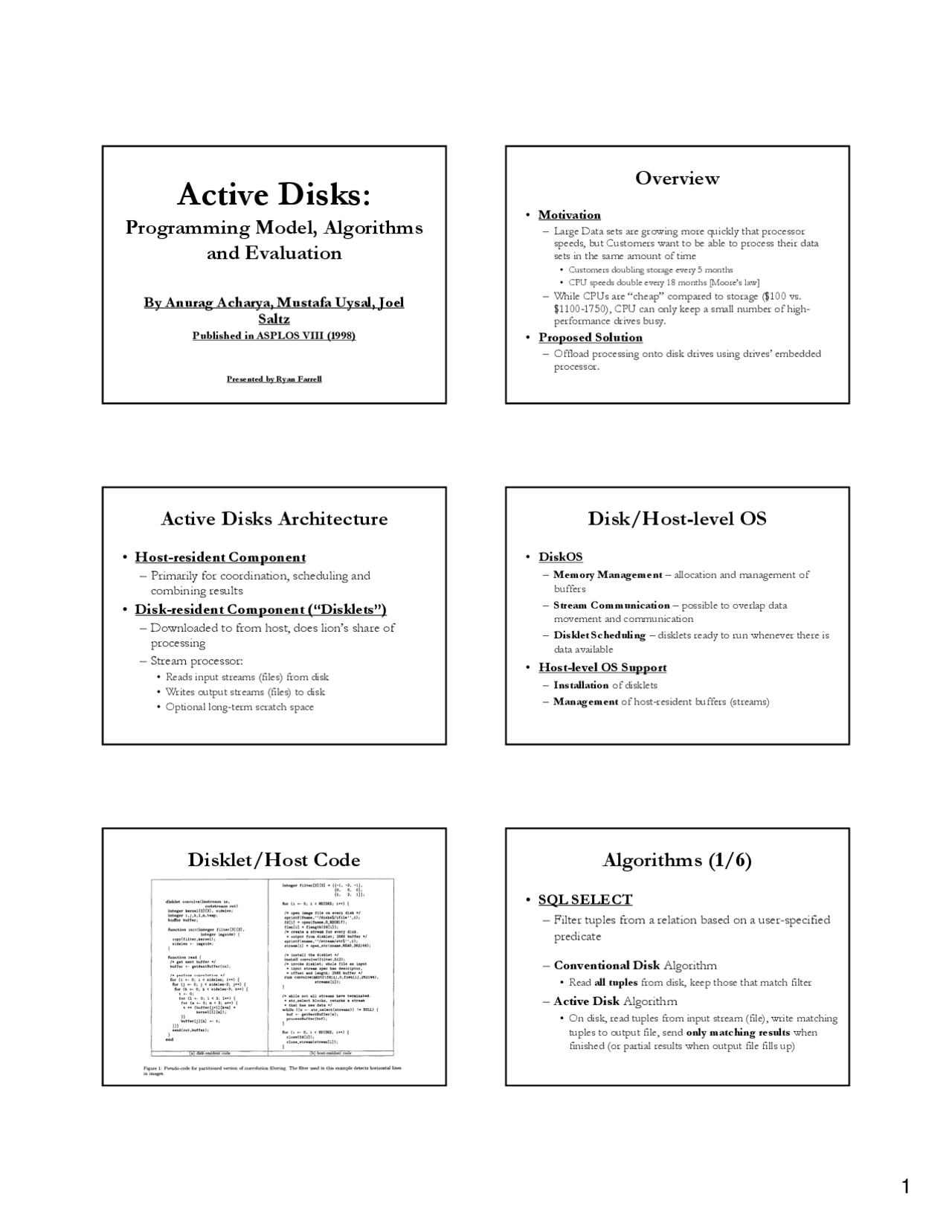 Programming Model Algorithms And Evaluation Lecture Notes Cmsc 714