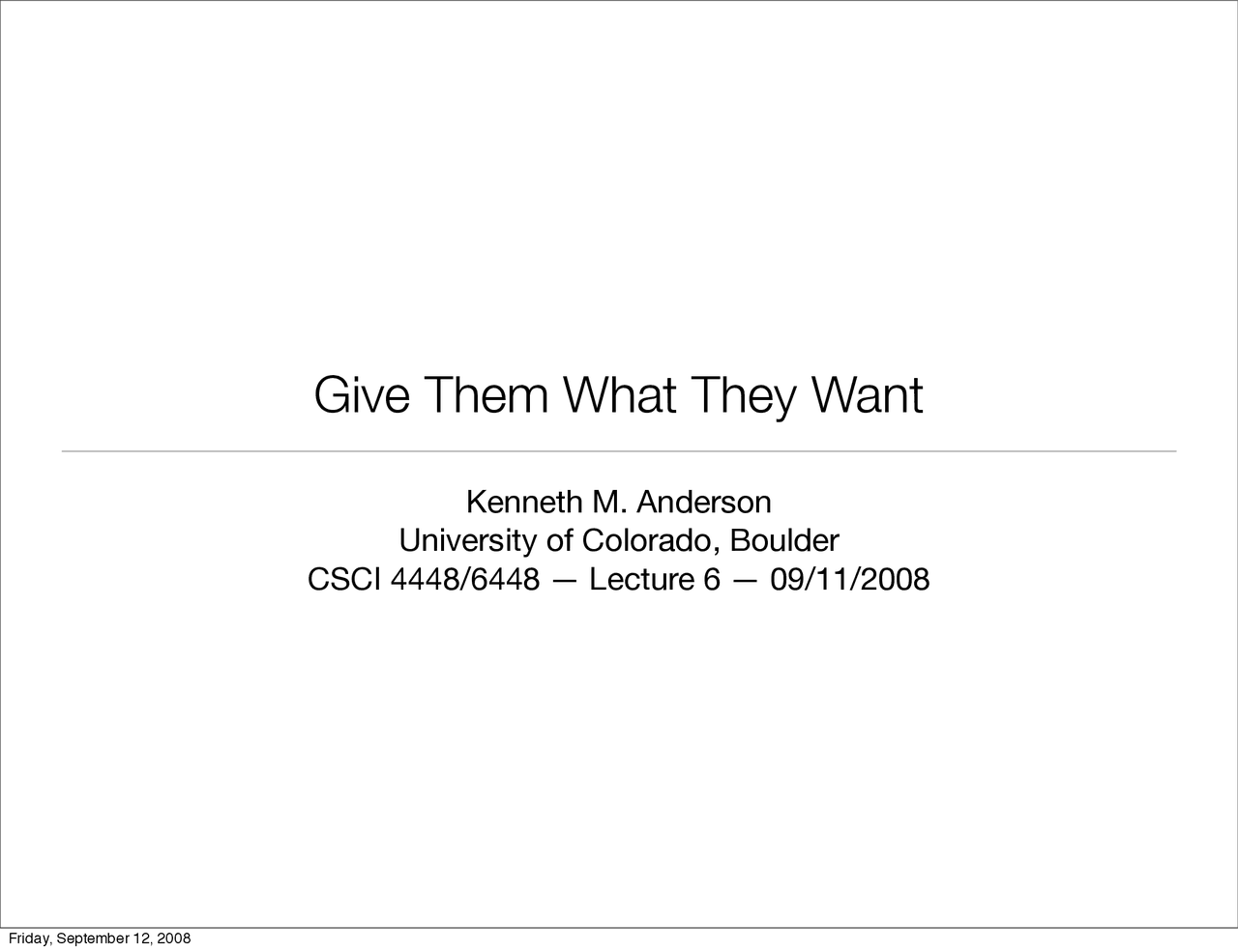 Classic Developer Reaction Lecture Slides Csci 4448 Notas De