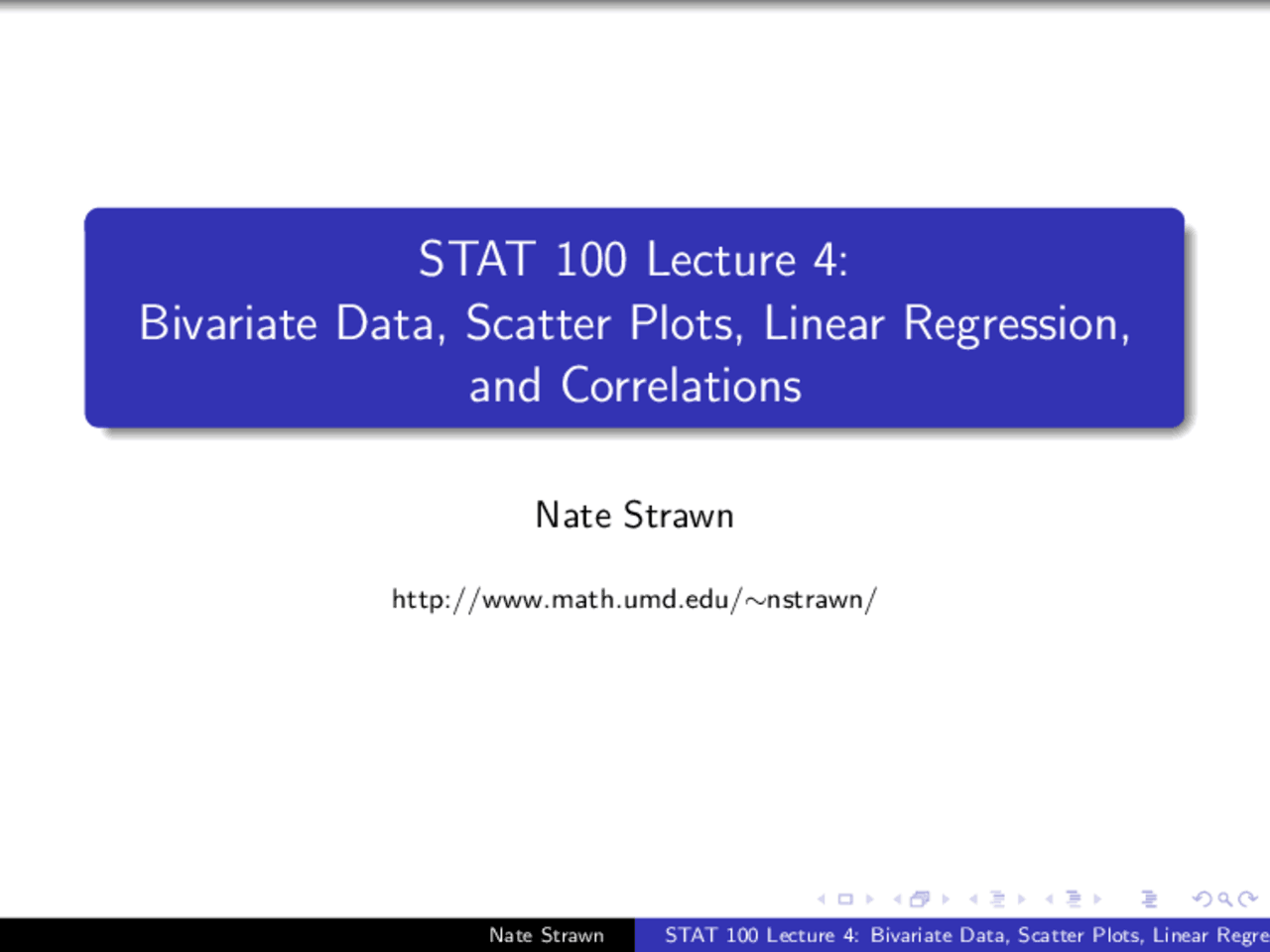 Class Note Bivariate Data Linear Regression And Correlation Stat