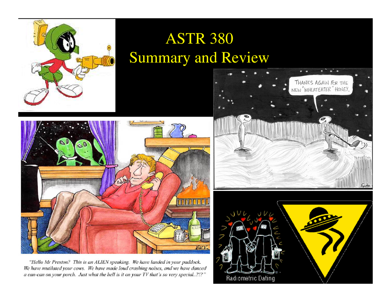 Summary and Review - Life in Universe-Astrobiology | ASTR 380 - Docsity