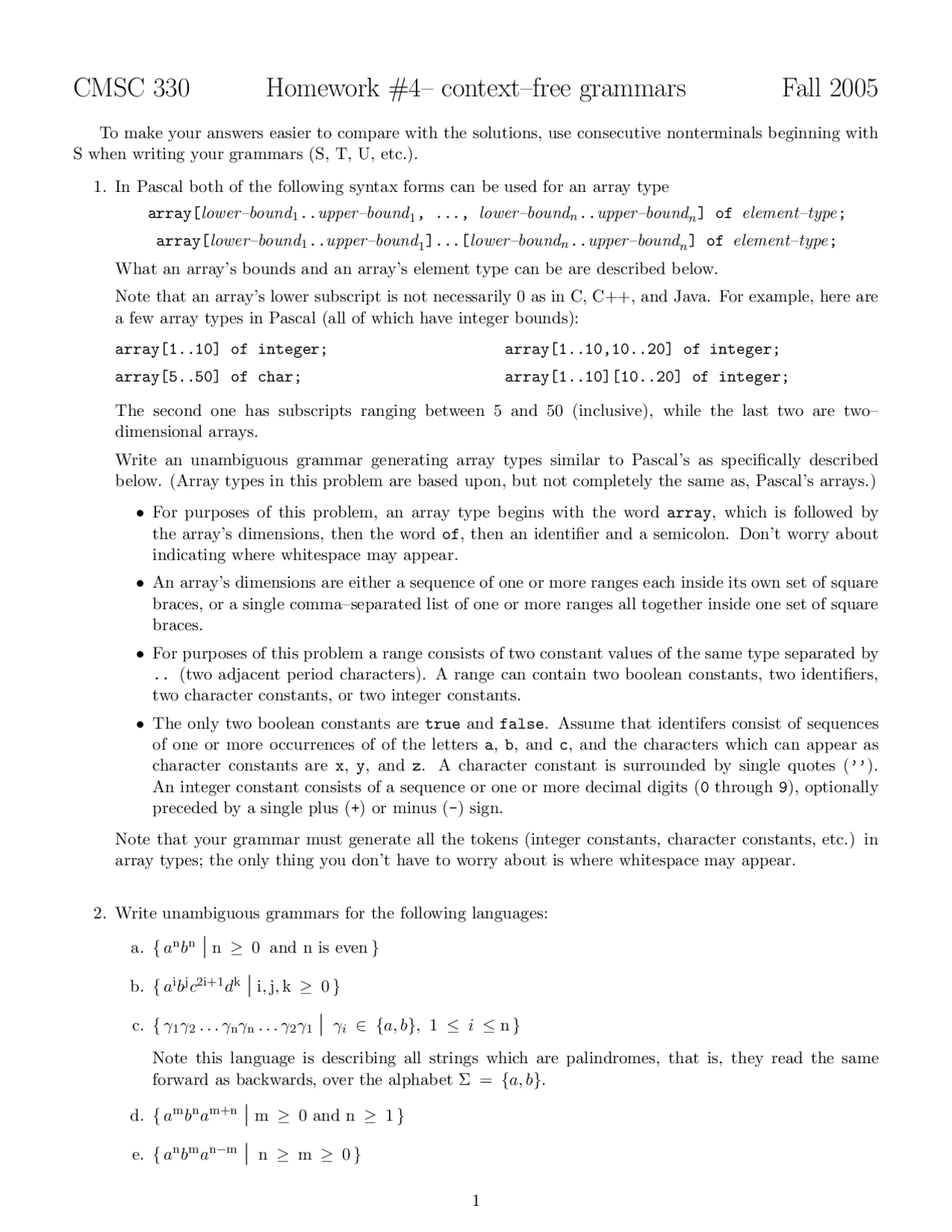 Homework 4 Organization Program Language Cmsc 330 Docsity