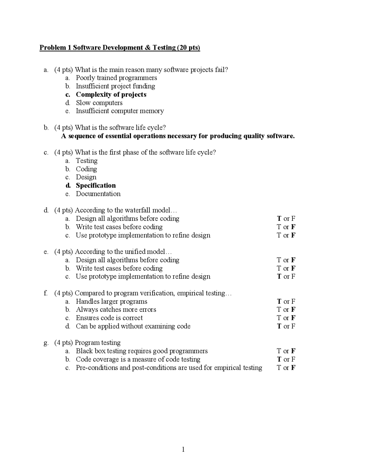 Problems With Solution For Software Development Cmsc 132 Docsity