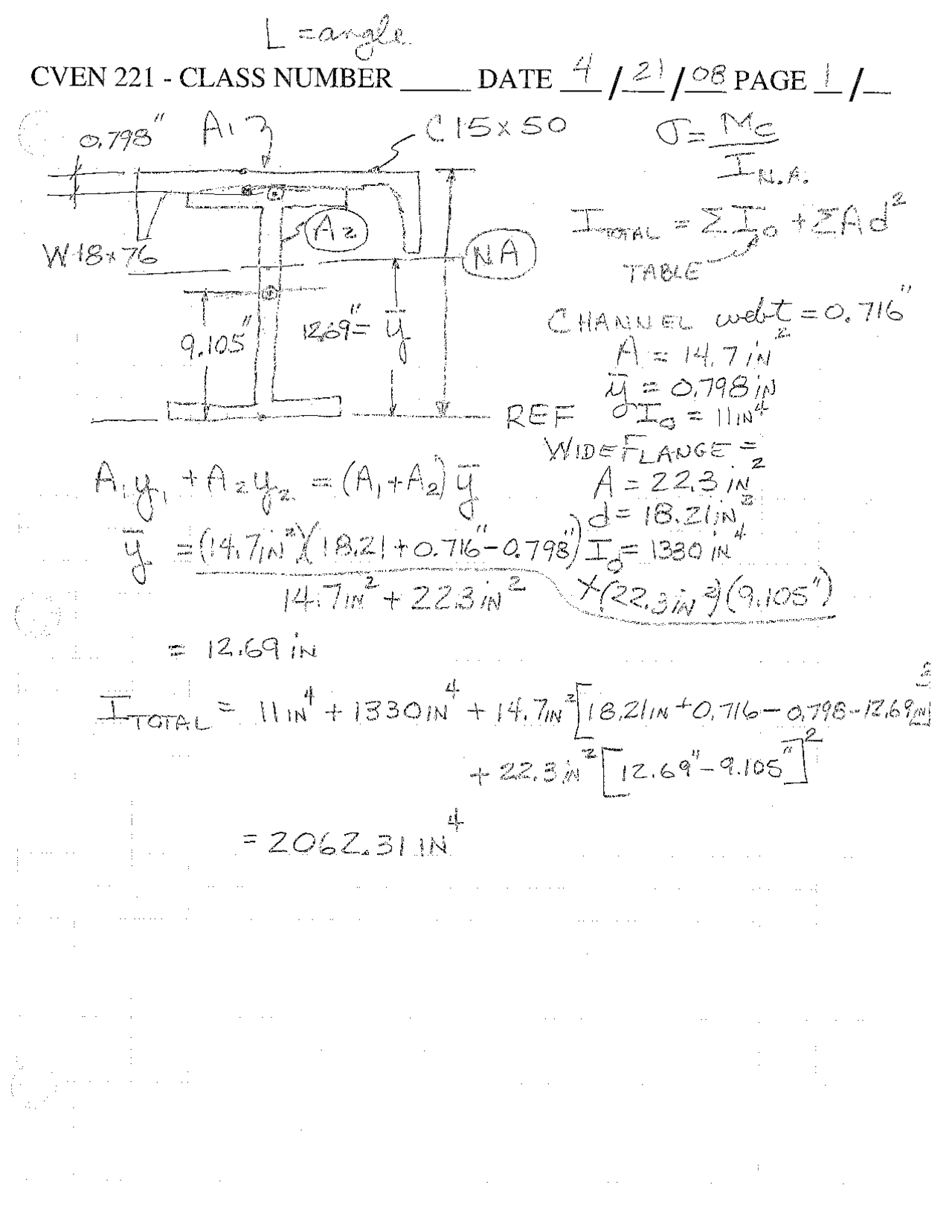 Draw Torque Diagram | Engineering Mechanics: Statics | CVEN 221 - Docsity