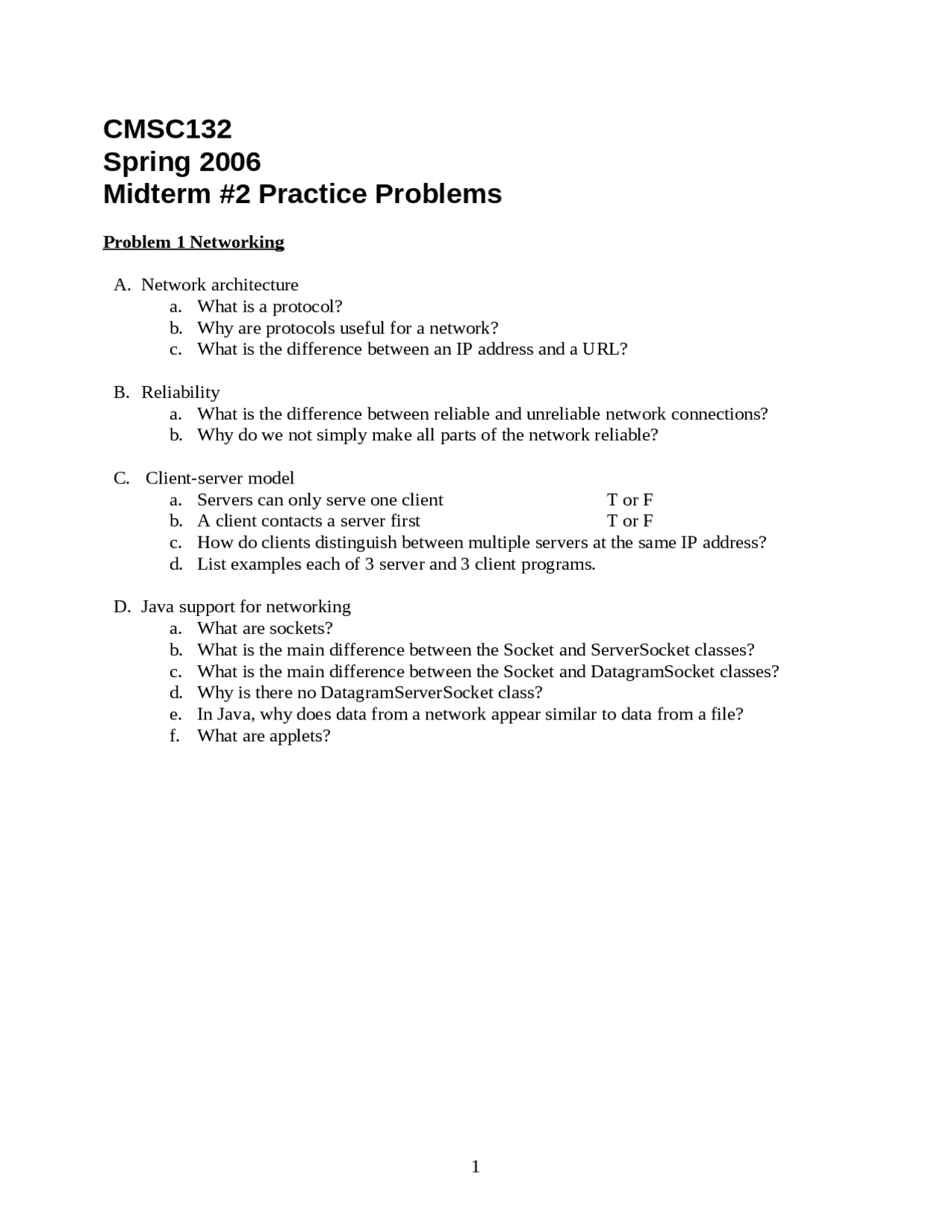 Midterm Exam 2 Practice Problems For Object Oriented Programming Ii