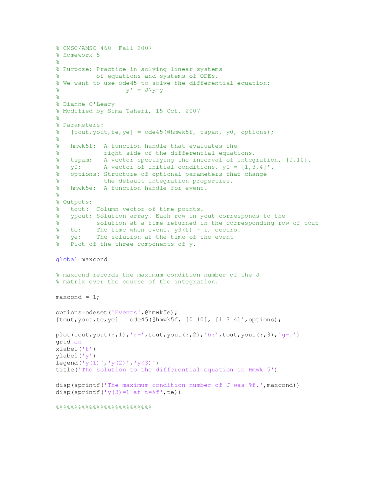 Computational Methods Homework 5 Amsc 460 Docsity