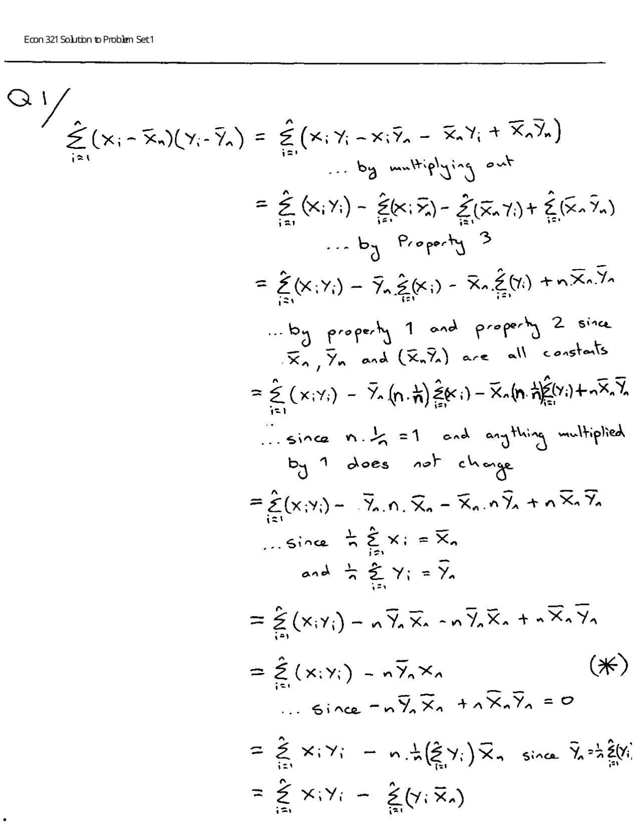 Economic statistics - Handwritten Class Notes | ECON 321 | Study notes ...