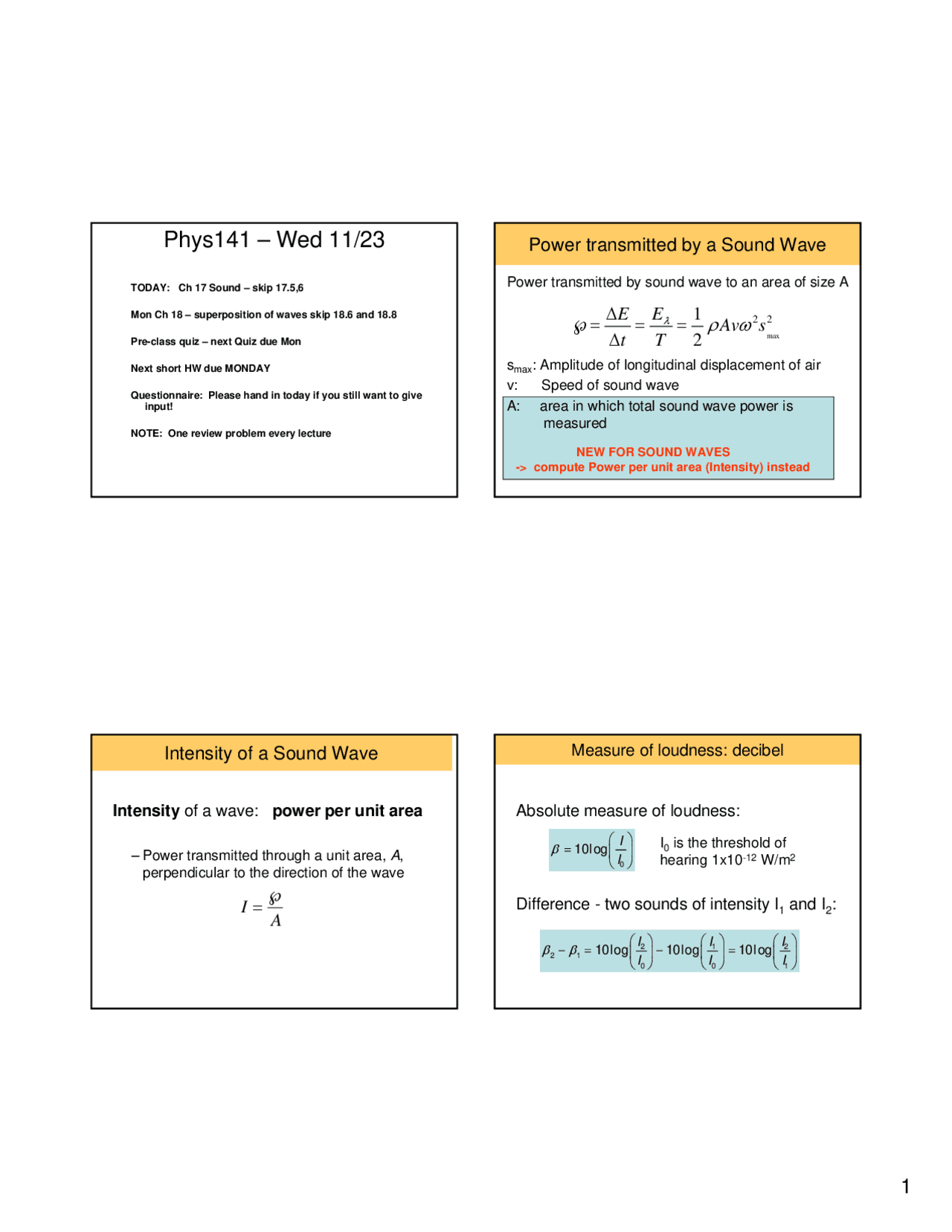 Sound, Superposition of Waves - Principles Physics | PHYS 141 - Docsity