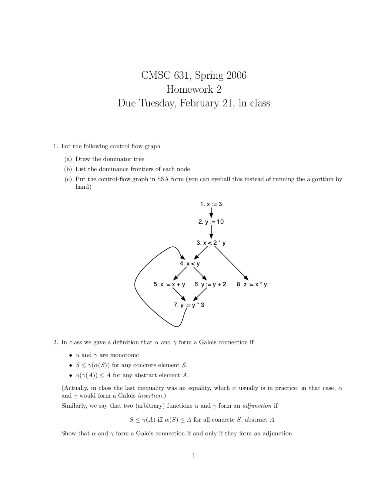 Homework 2 Solution Programming Analysis And Understanding Cmsc 631 4116