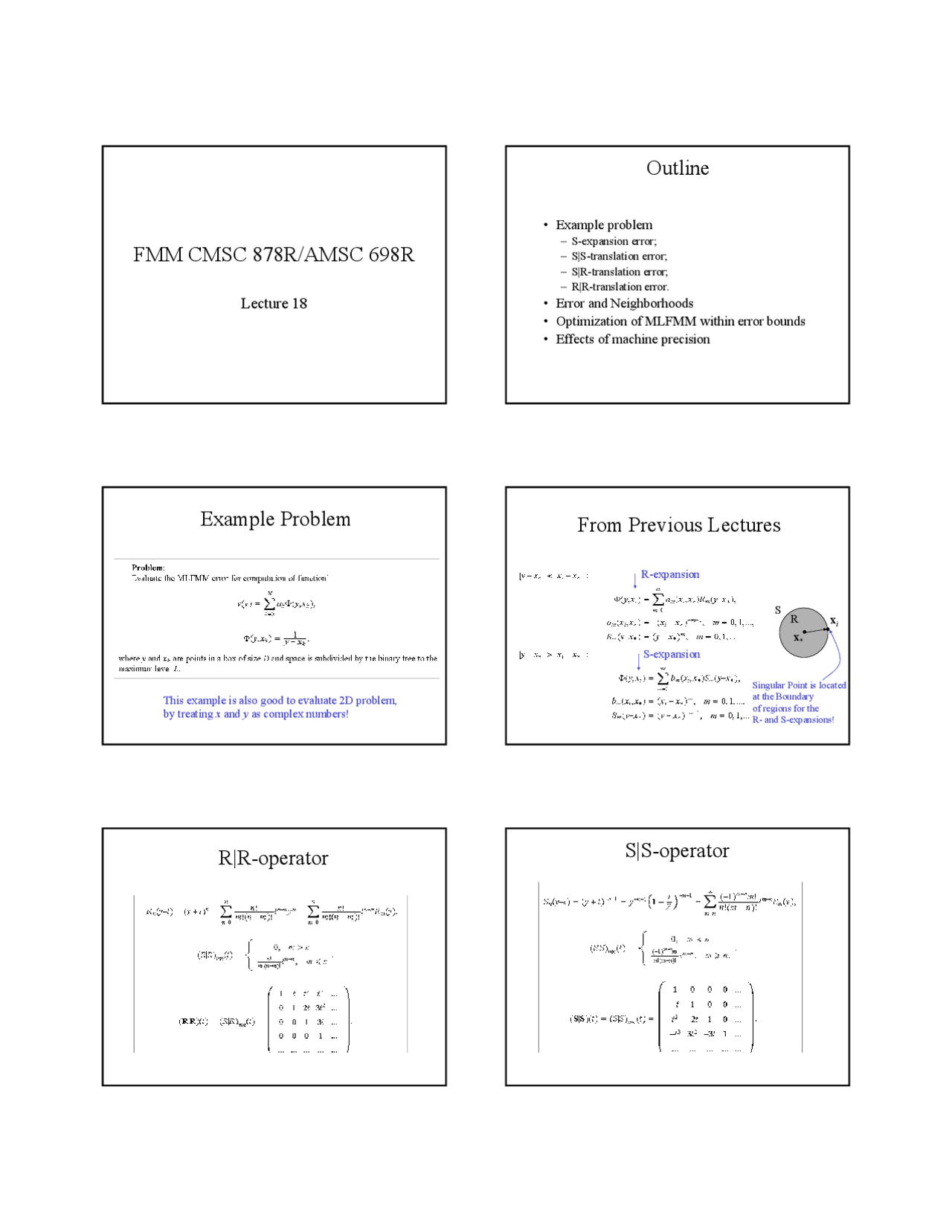 Error And Neighborhoods Lecture Slides Cmsc 878r Docsity