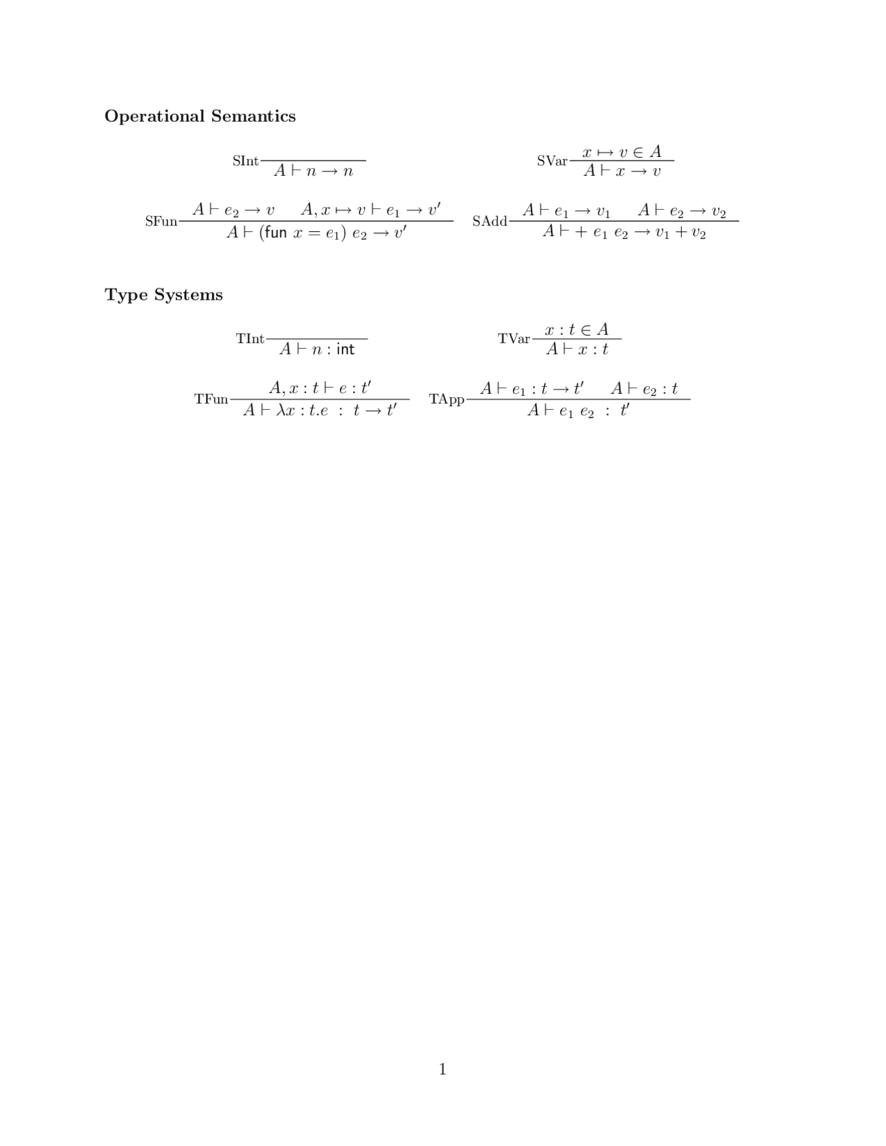 Operational Semantics Class Notes Cmsc 330 Docsity
