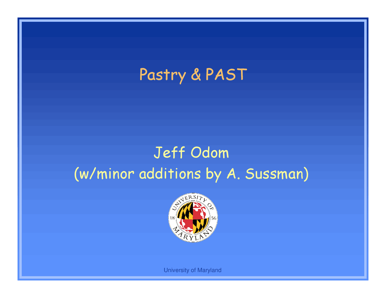 Pastry Pastry Node Leaf Set Notes Cmsc 818 Docsity 
