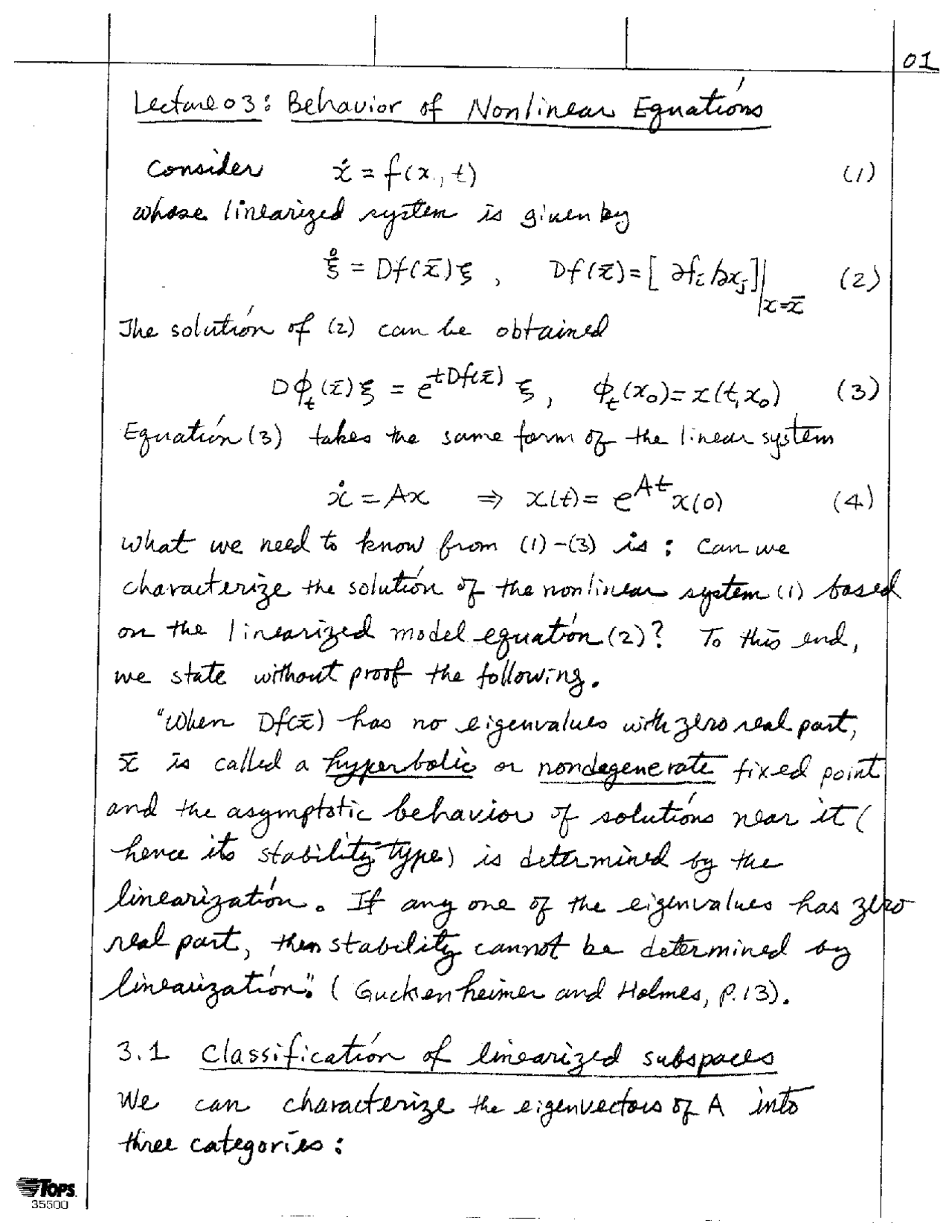 Behavior Of Nonlinear Equations Handwritten Notes Asen 6519 Docsity