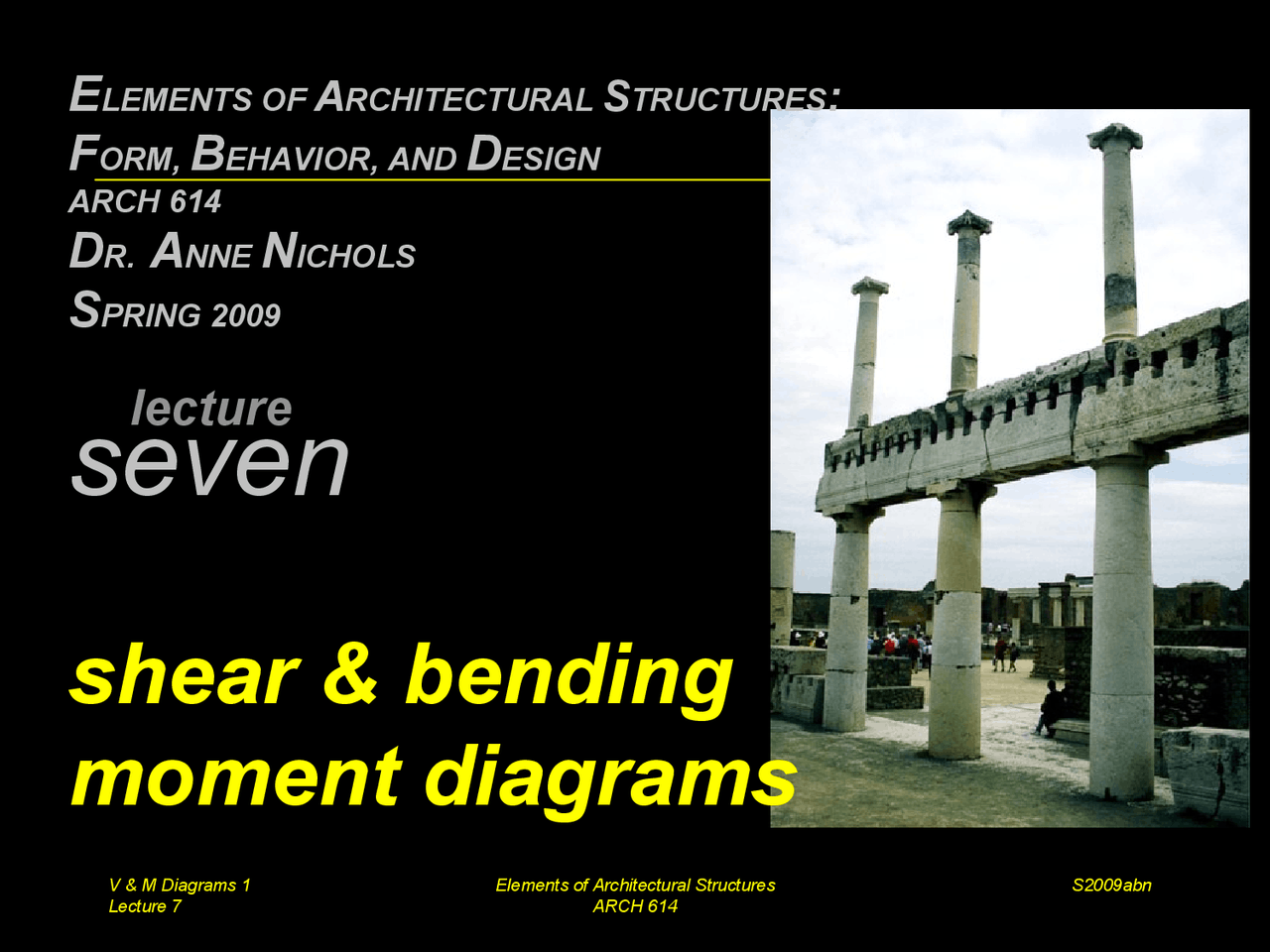Shear and Bending Moment Diagrams | Element of Architecture Structures | ARCH 614 - Docsity