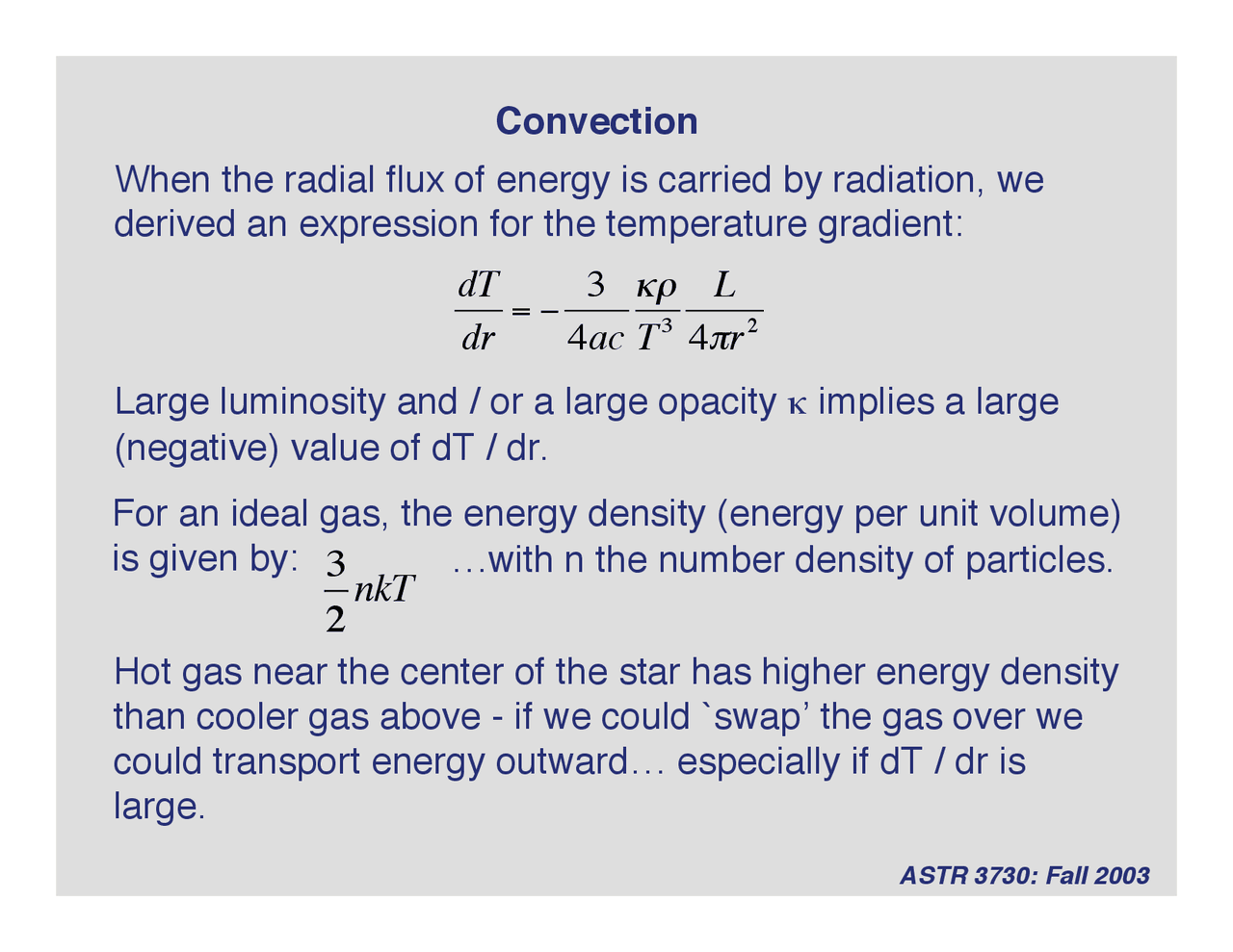 Lecture Slides On Convection Astrophysics 1 Stellar And