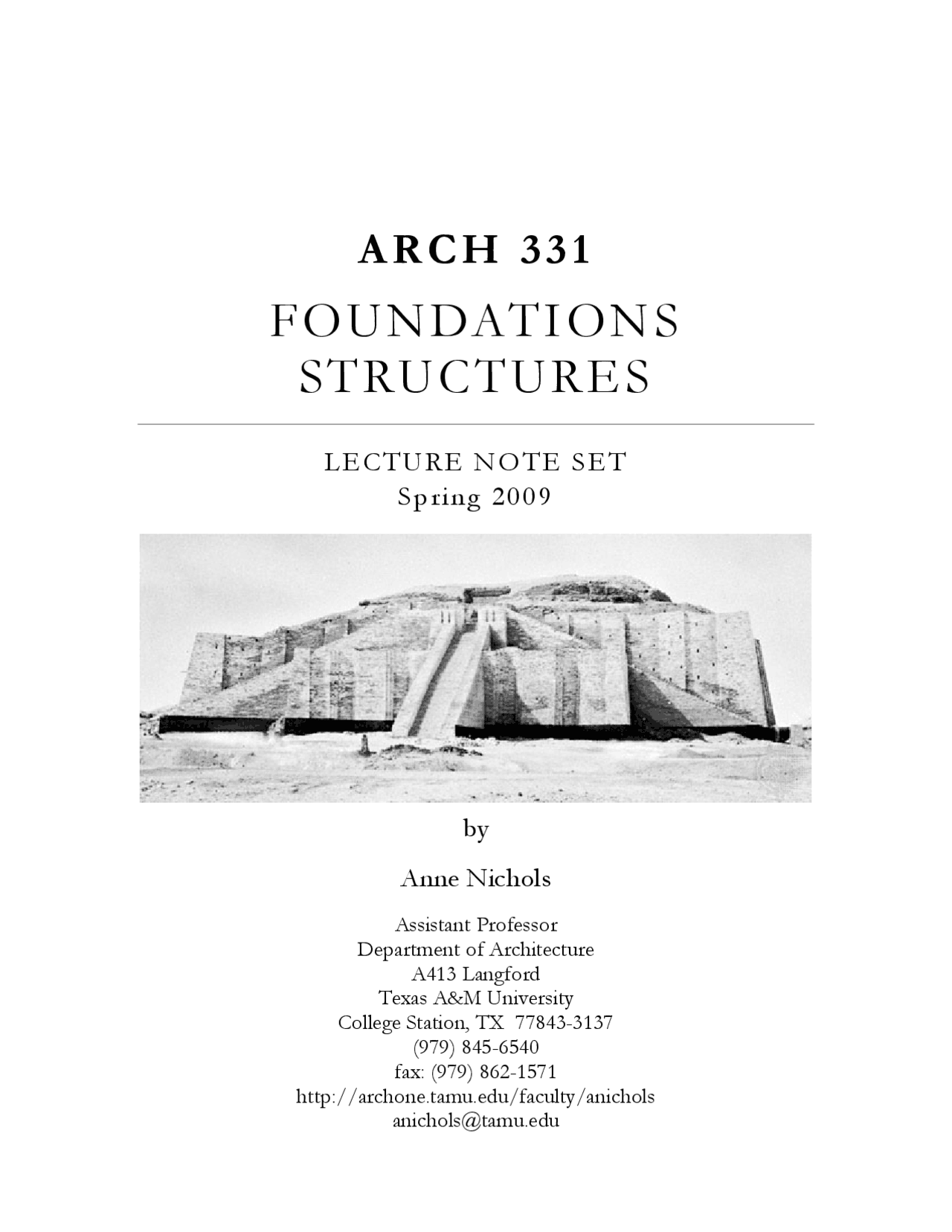 Foundations Structure Architecture Structures Arch 331 Docsity
