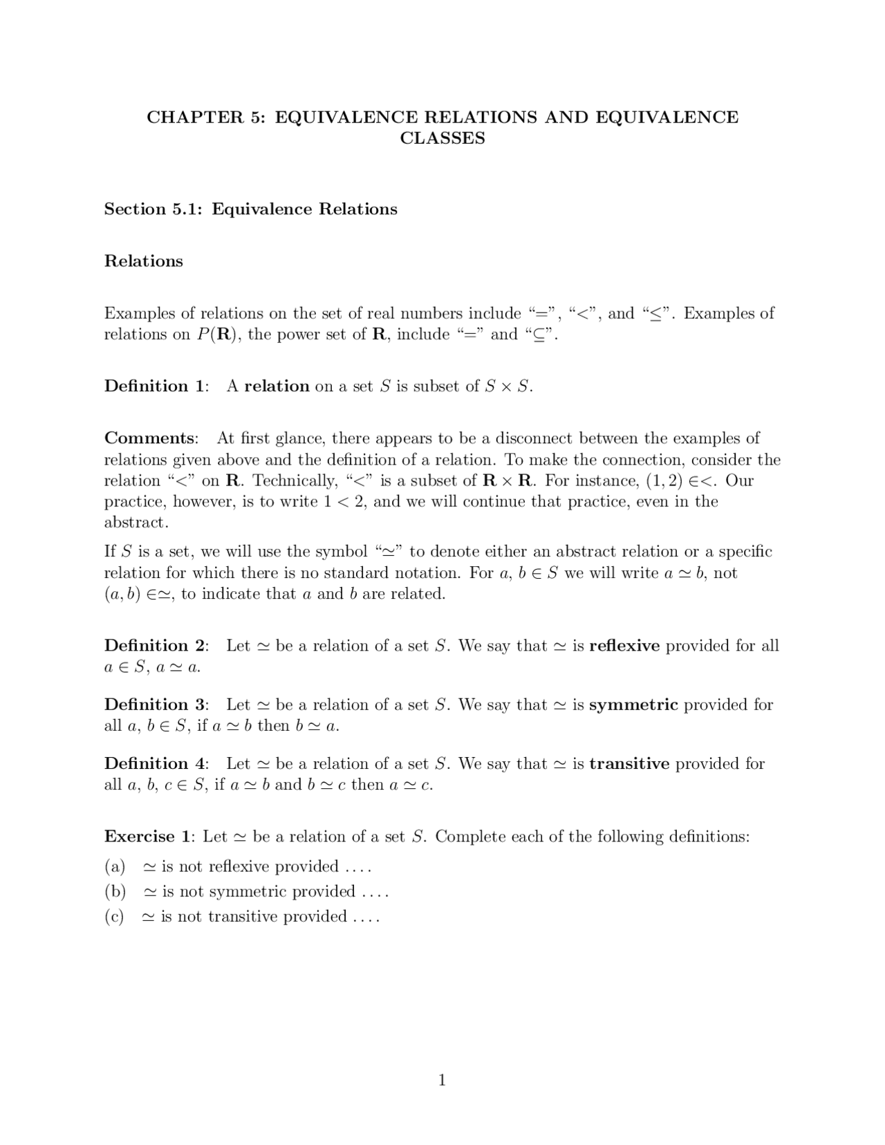Equivalence Relations And Equivalence Classes Introduction To Proofs