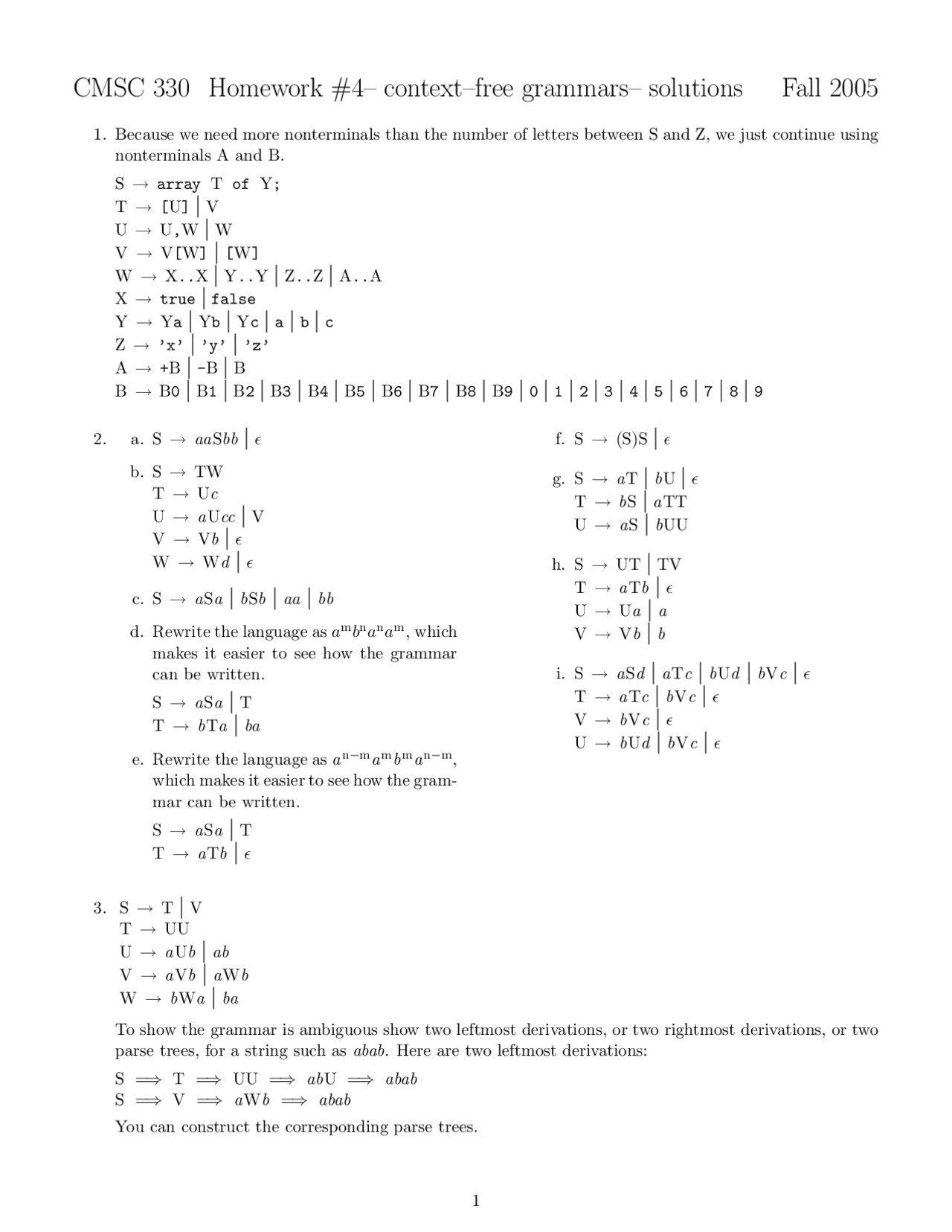 Homework 4 With Solutions Organization Program Language Cmsc 330 Docsity