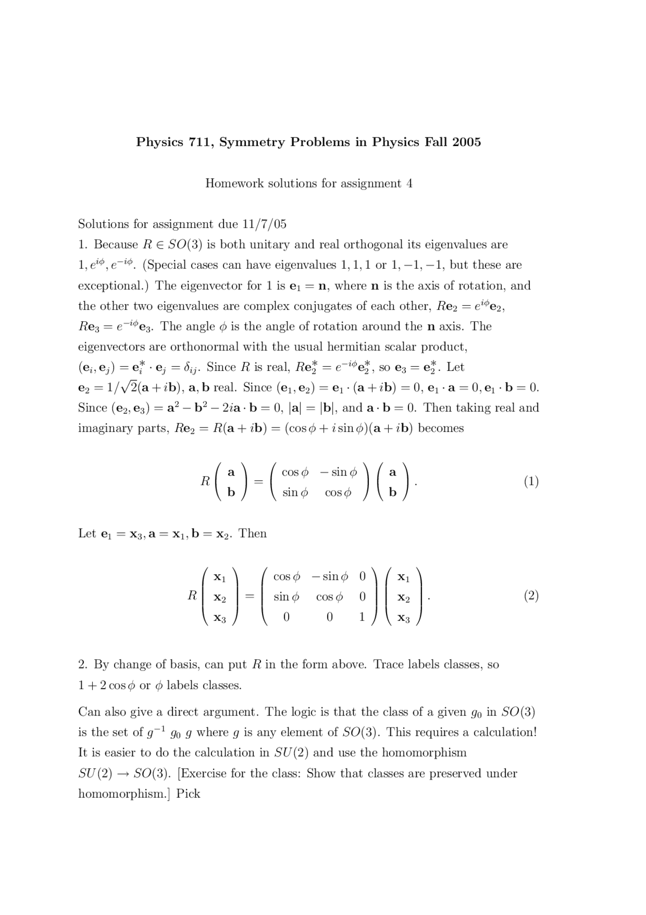 4 Solved Problems On Lorentz Transformations Assignment 4 Phys 711