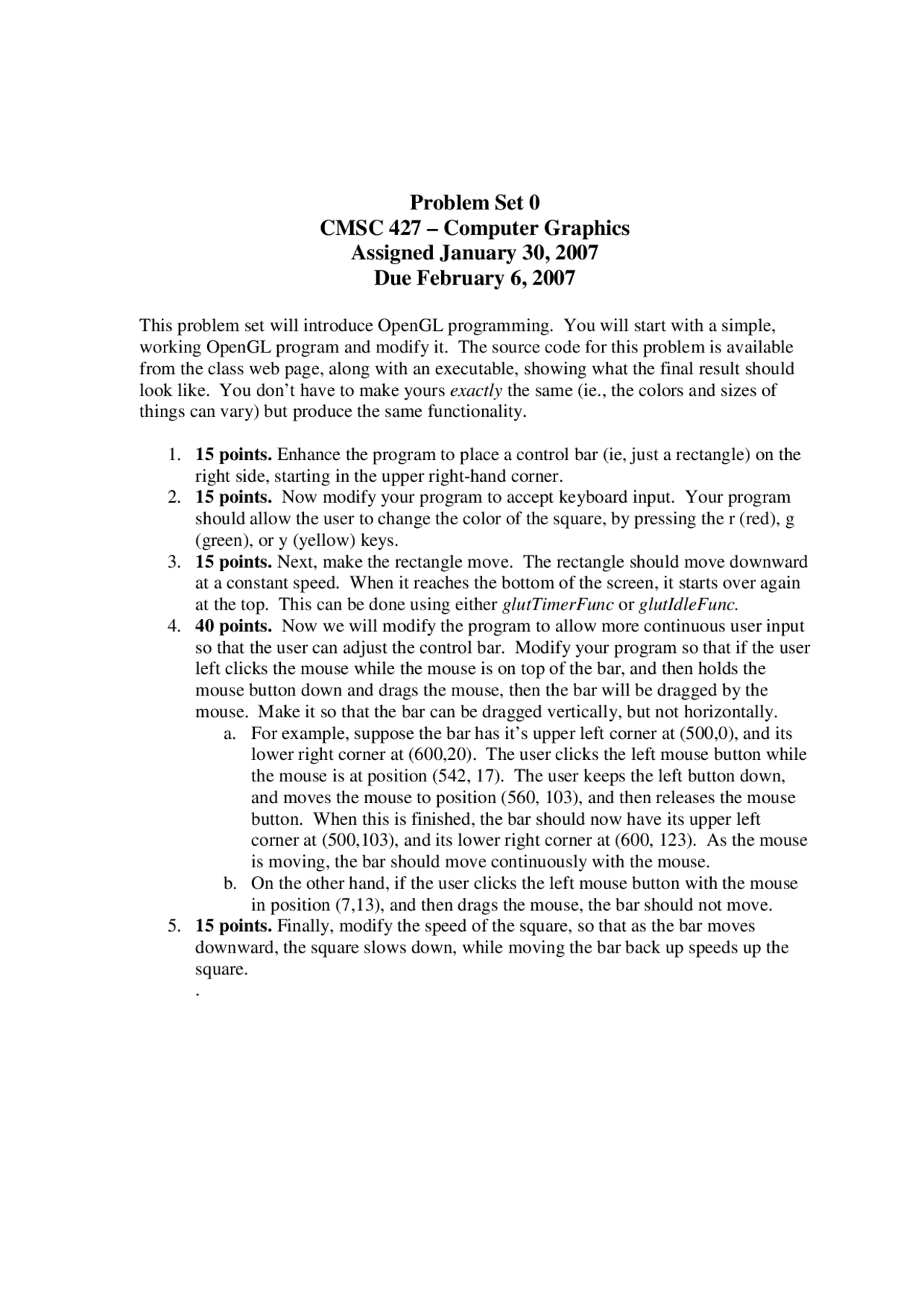 5 Solved Problems On Computer Graphics Assignment Cmsc 427 Docsity 4239