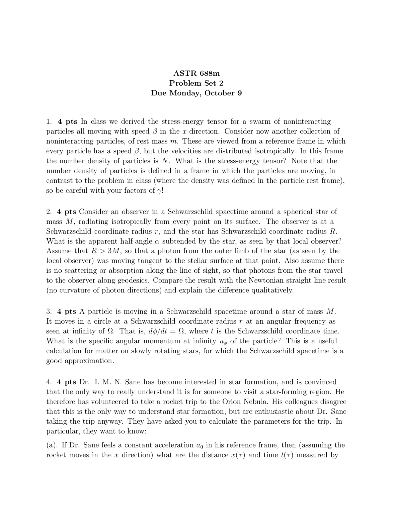 Solved Problem Set 2 Observational Cosmology Astr 688 Docsity