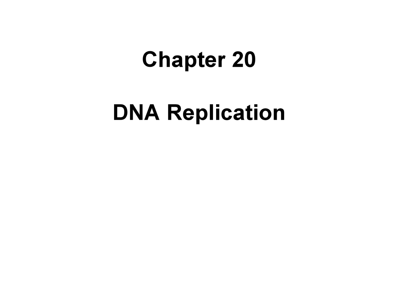 Lecture Notes On Dna Replications Molecular Biology Mcdb 3500 Docsity