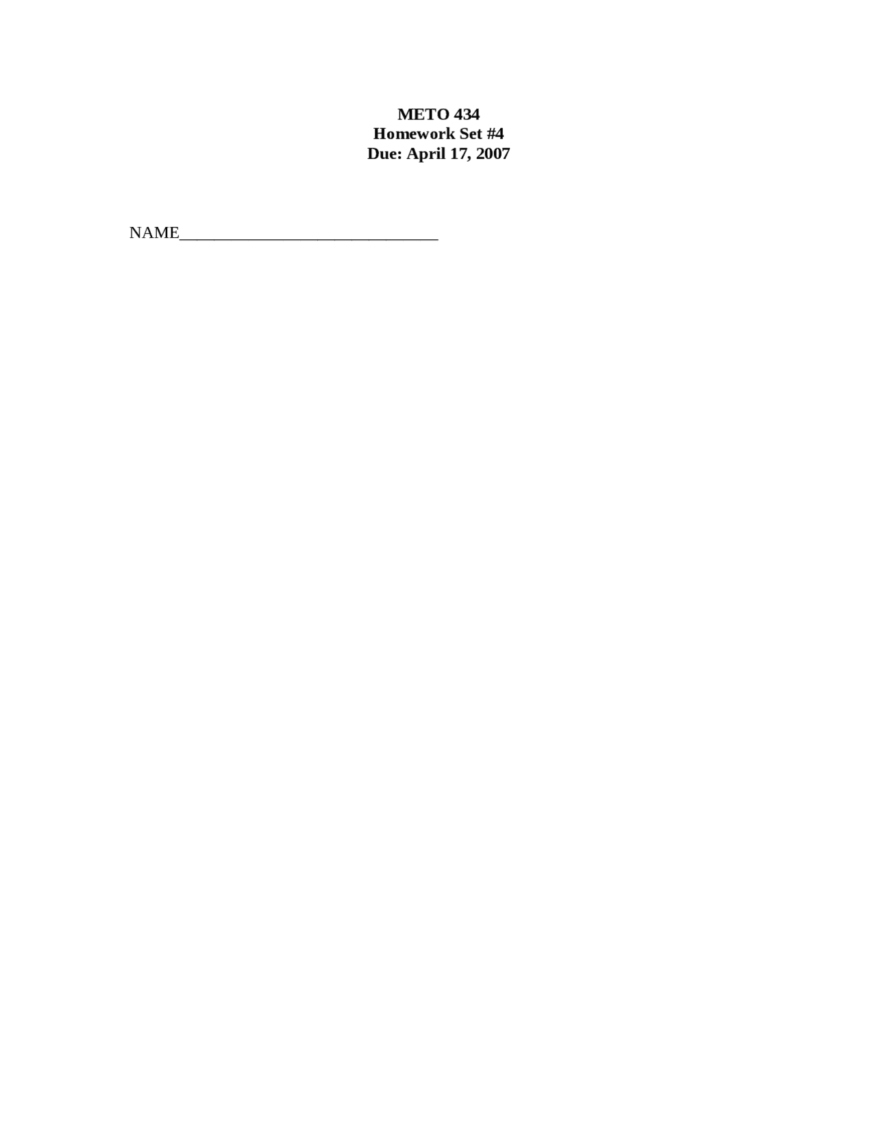 Homework Set Iv Air Pollution Meto 434 Docsity