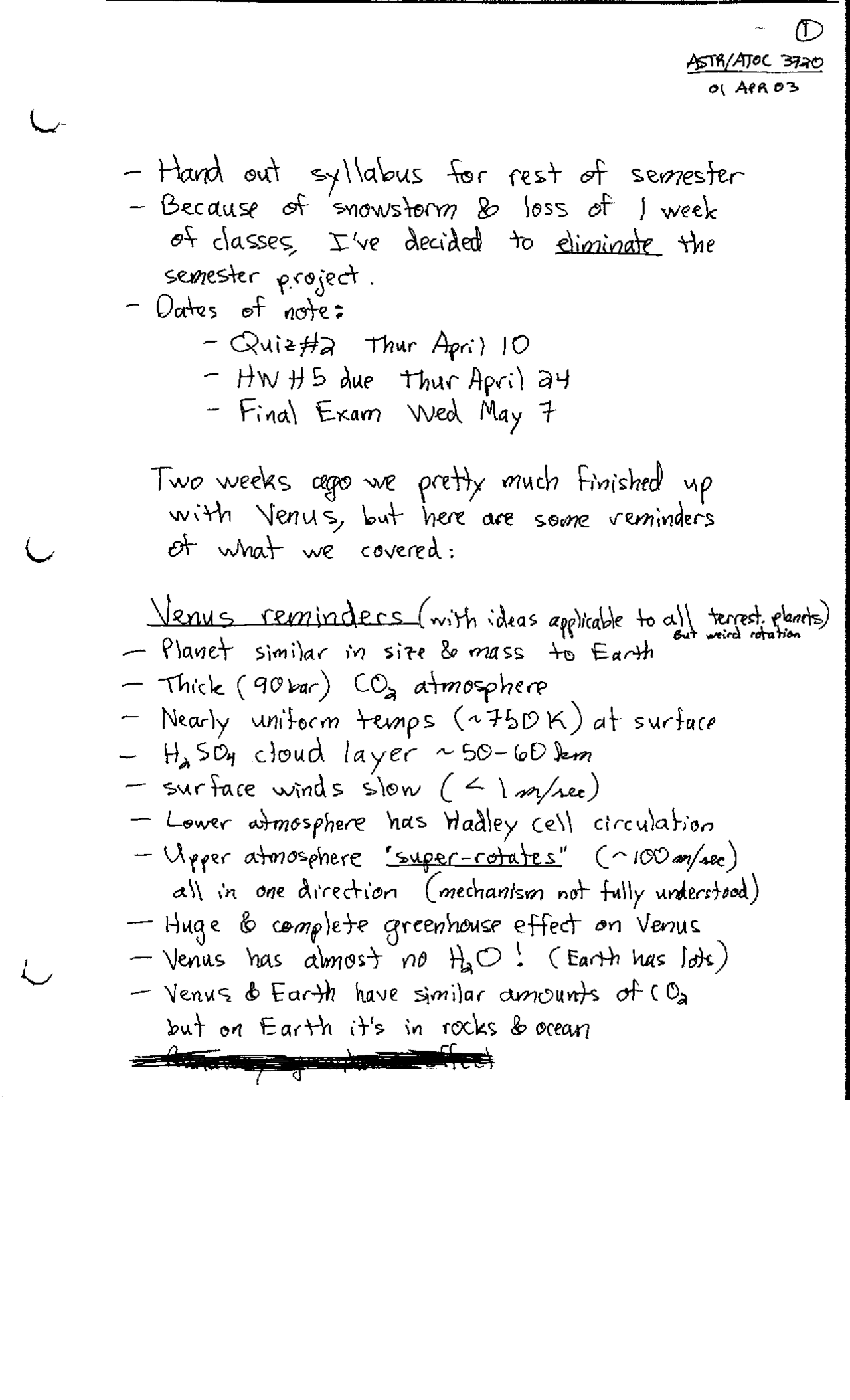 Syllabus For Planets And Their Atmospheres Astr 3720 Docsity
