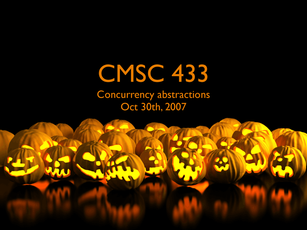 Concurrency Abstractions For Programming Language Technology Cmsc 433 7139