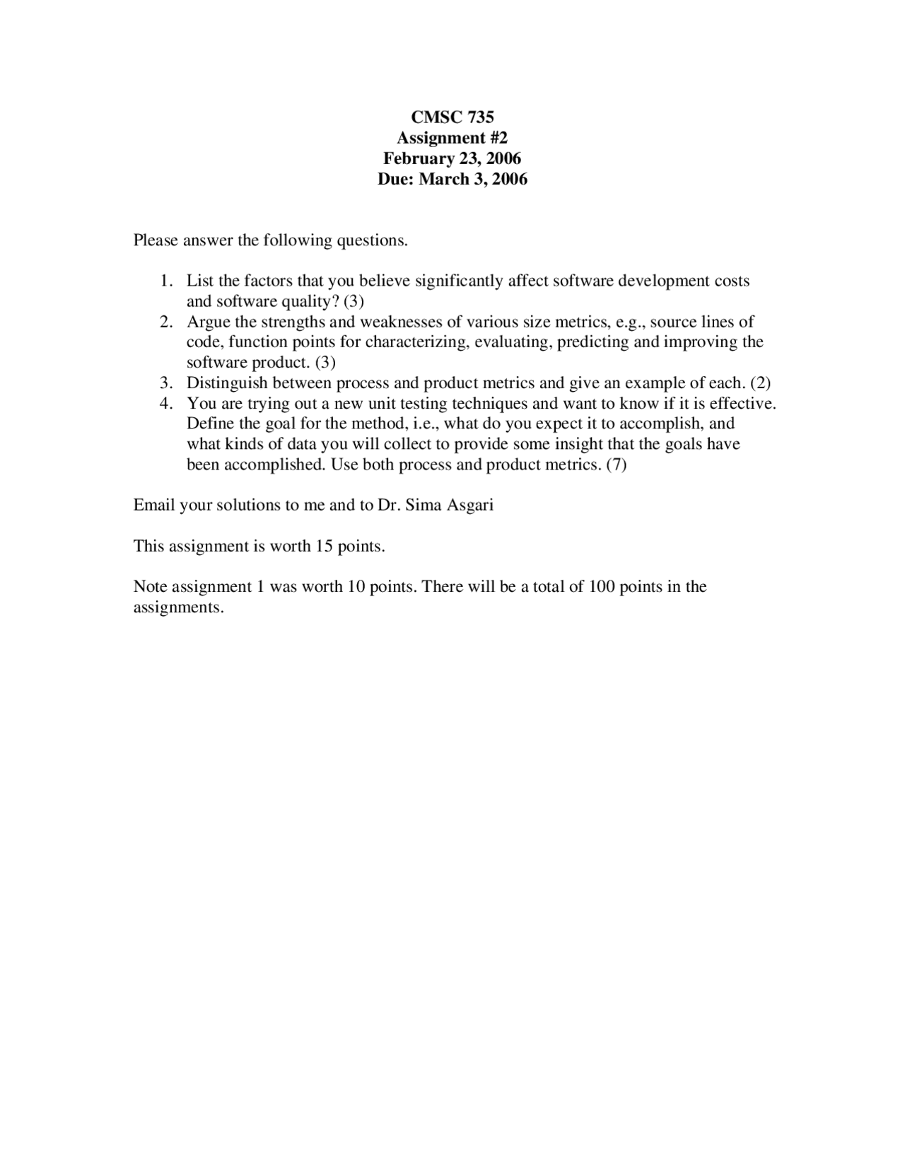 Factors Affecting Software Development Cost And Quality Assignment 2