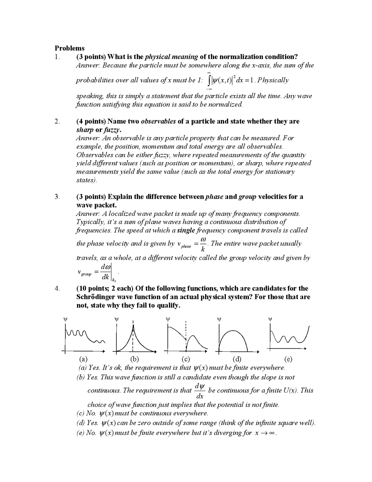 Exam 3 With Solution For Principles Of Modern Physics Phys 420 Docsity