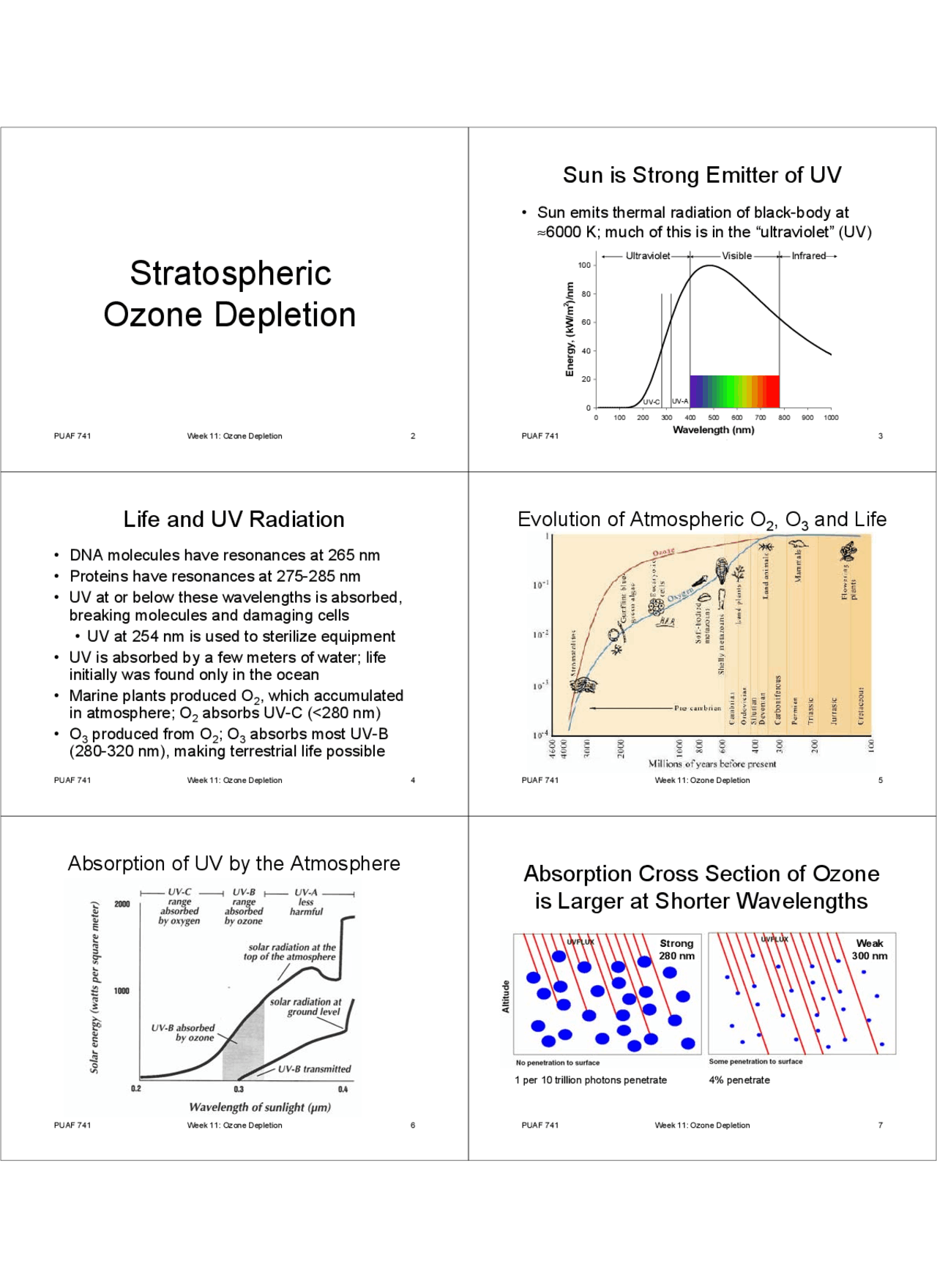 Stratospheric Ozone Depletion Lecture Slides Puaf 741 Docsity