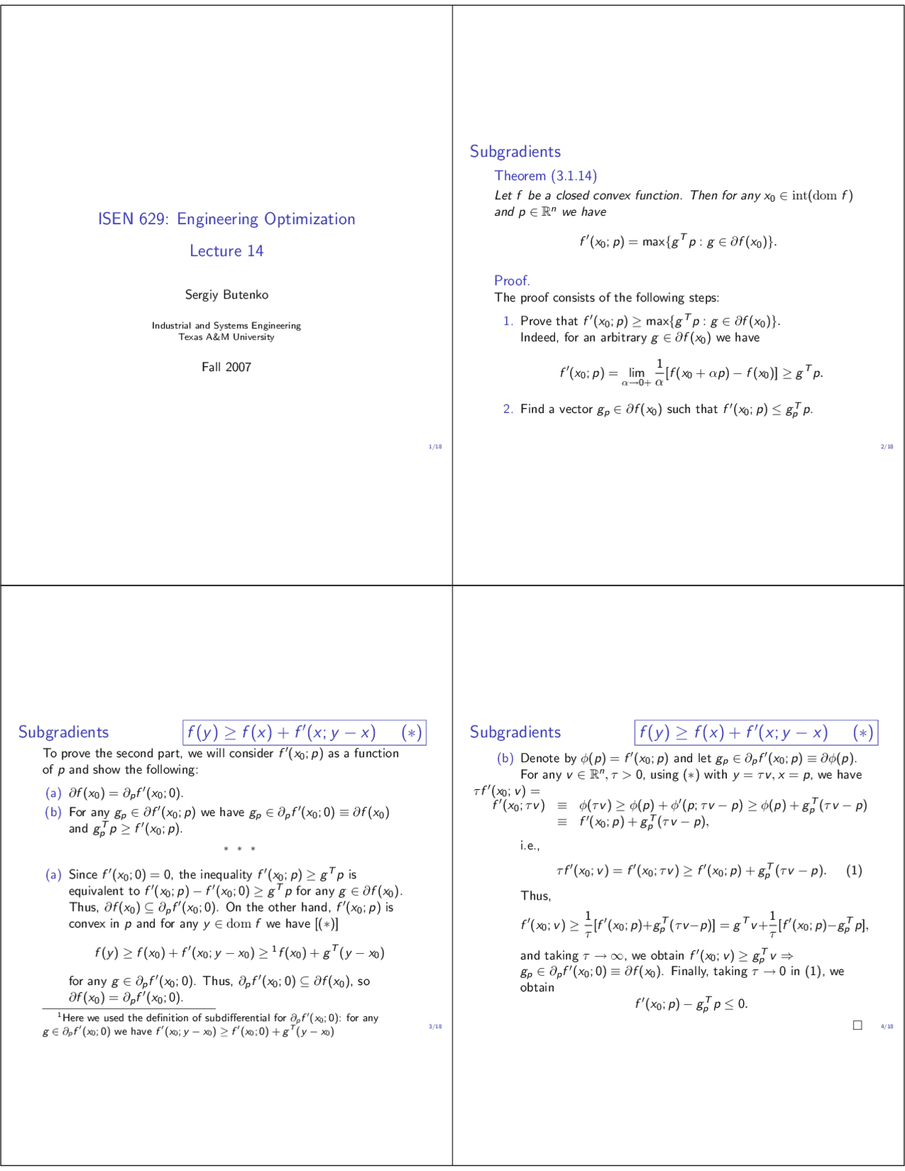 Industrial And System Engineering Engineering Optimization Isen 629