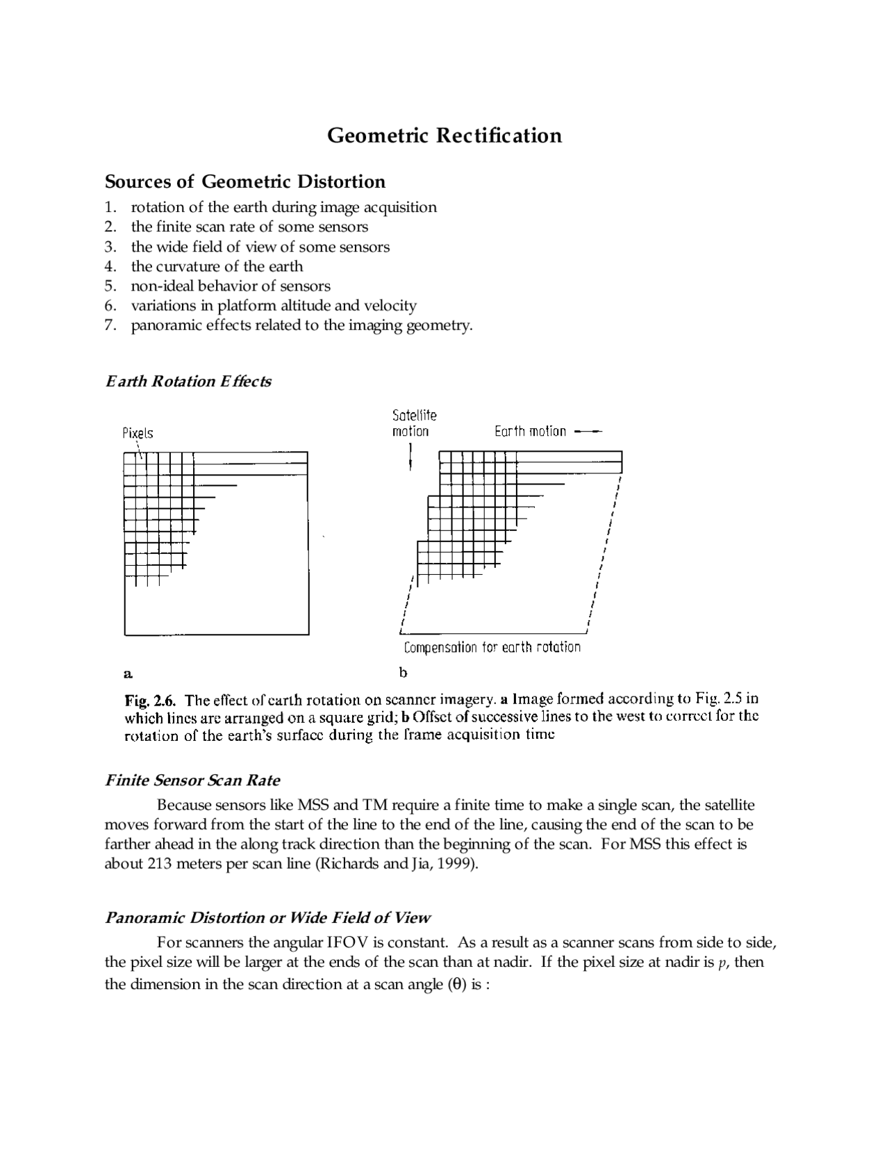 Geometric Rectification Digital Image Processing And Analysis Geog