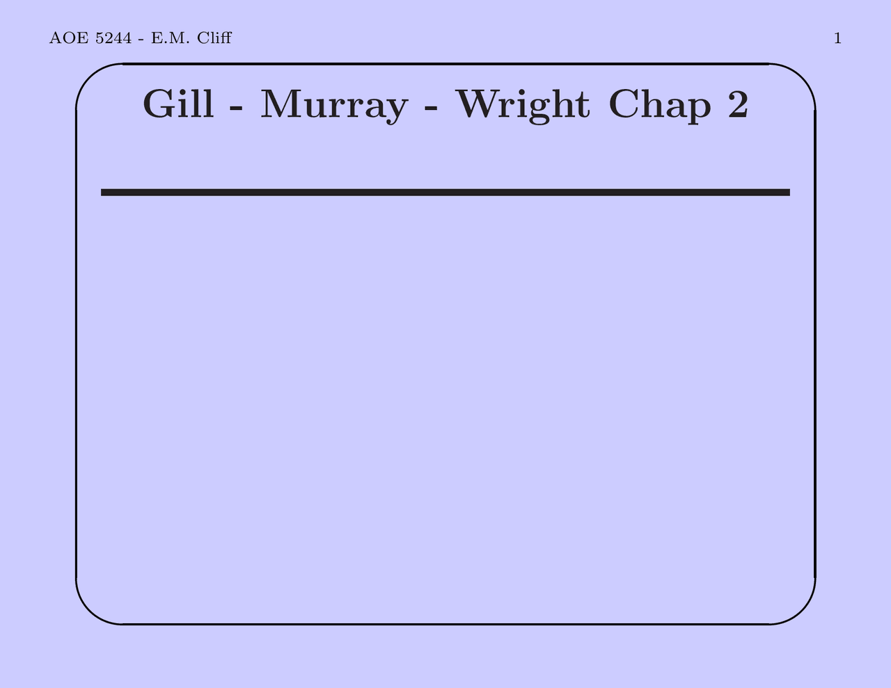 Class Notes Gill Murray And Wright Optimization Techniques Aoe