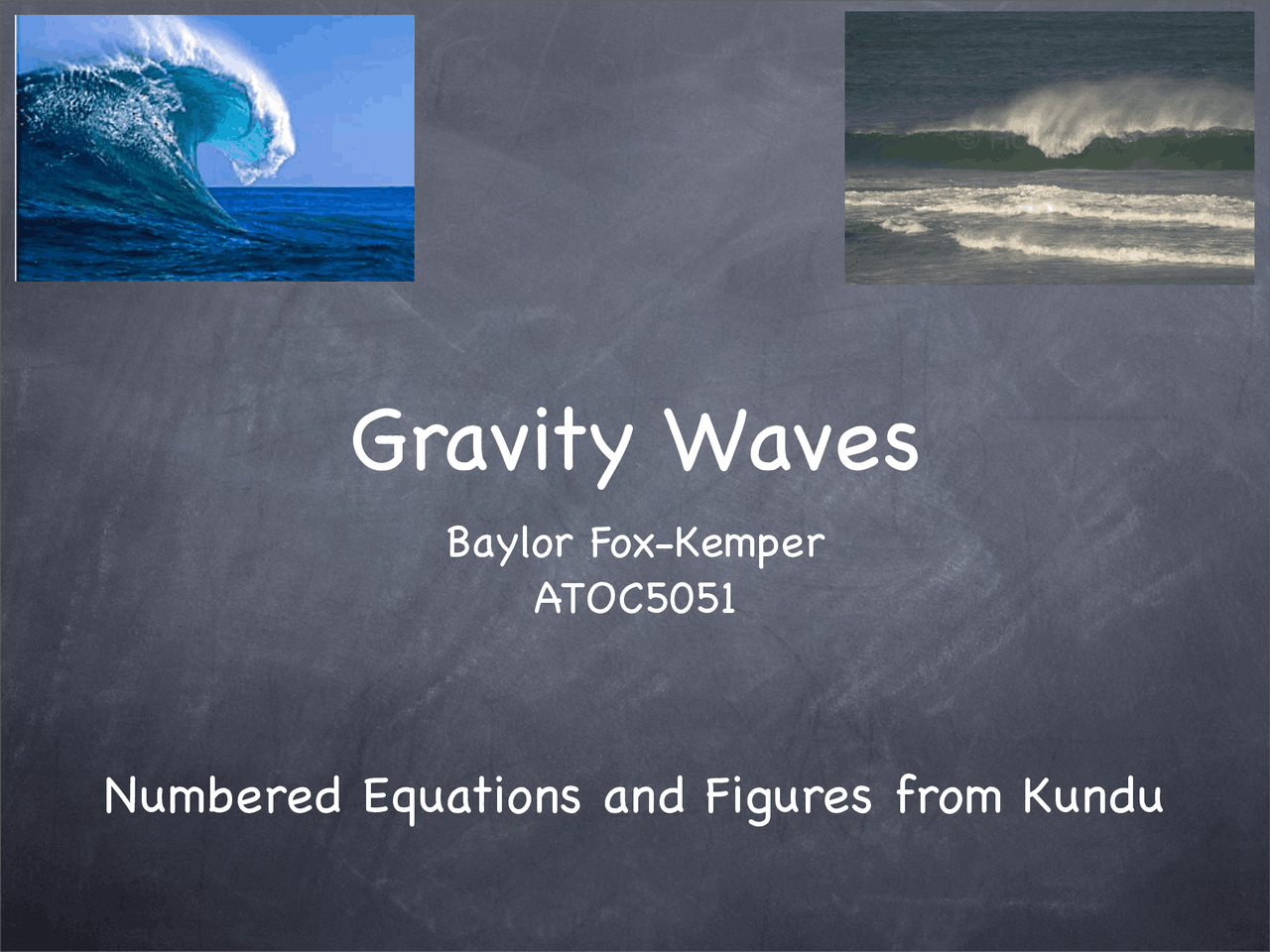 Gravity Waves Introduction To Physical And Chemical Oceanography