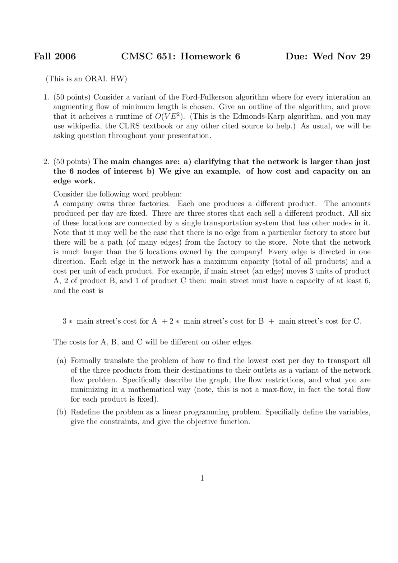 Assignment 6 With Solution Analysis Of Algorithms Cmsc 651 Docsity 7004