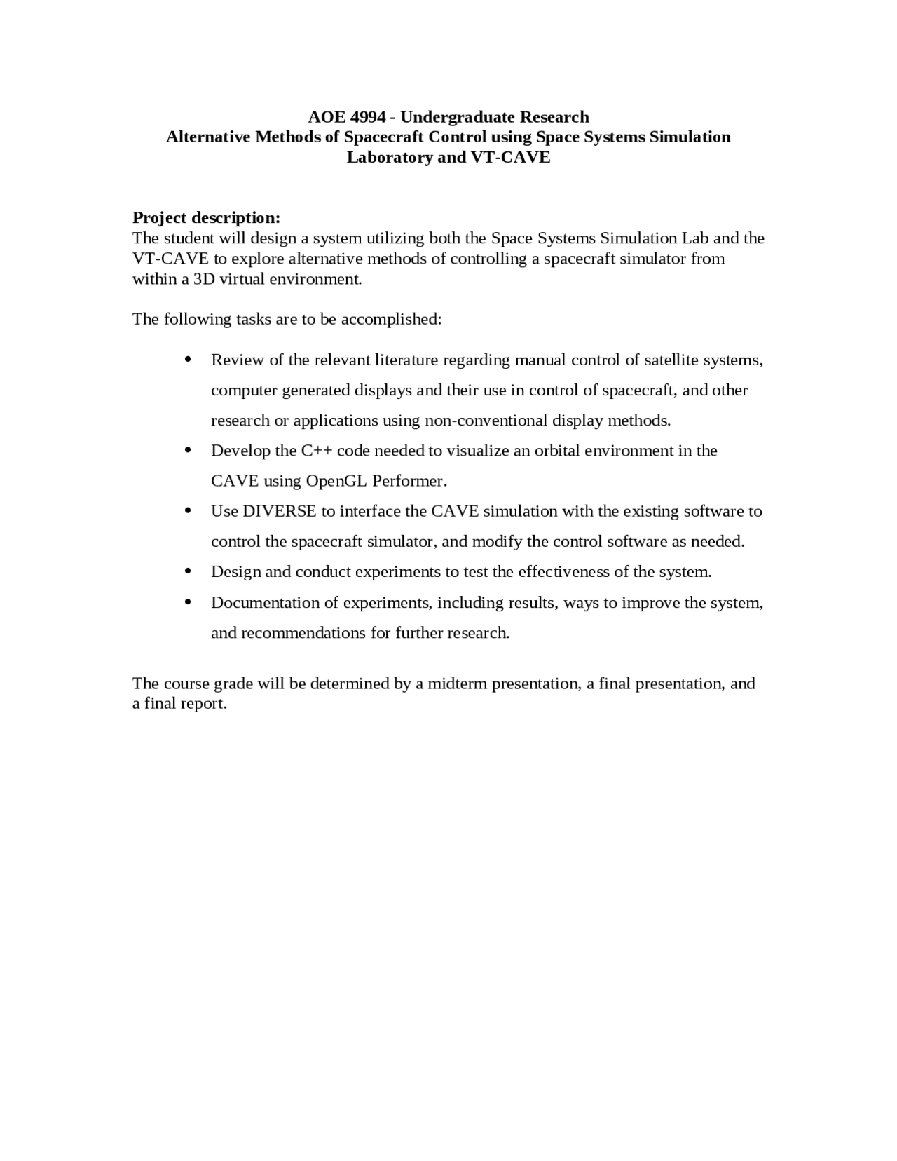 Alternative Methods Of Spacecraft Control Using Space Systems
