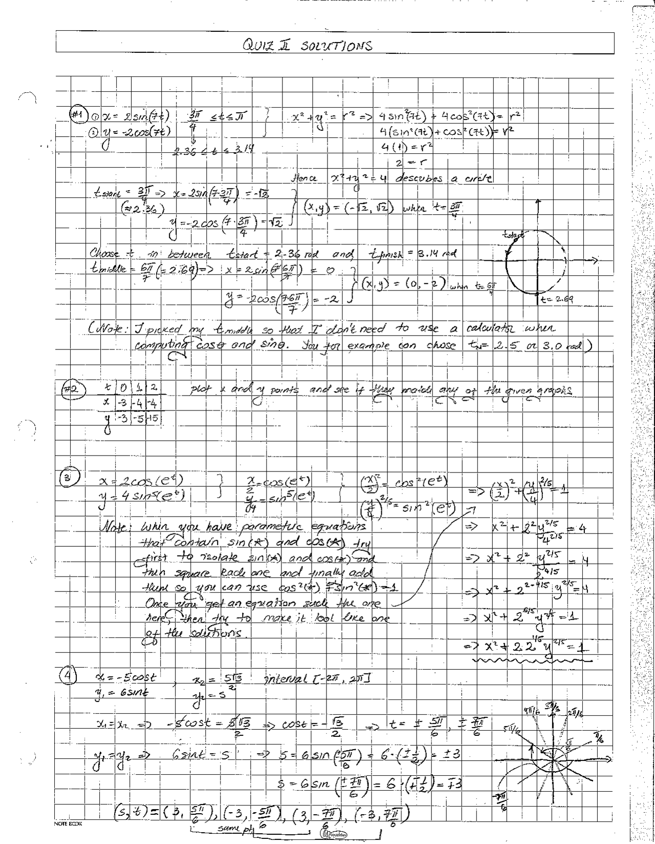 Practice Quiz 2 With Solutions Vector Geometry Math 1224 Docsity