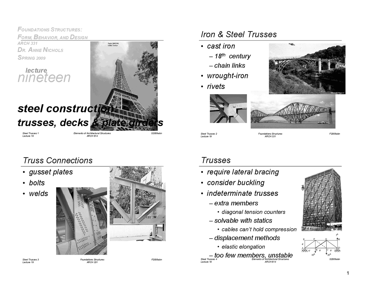 Steel Construction: Trusses, Decks | Architecture Structures | ARCH 331 - Docsity