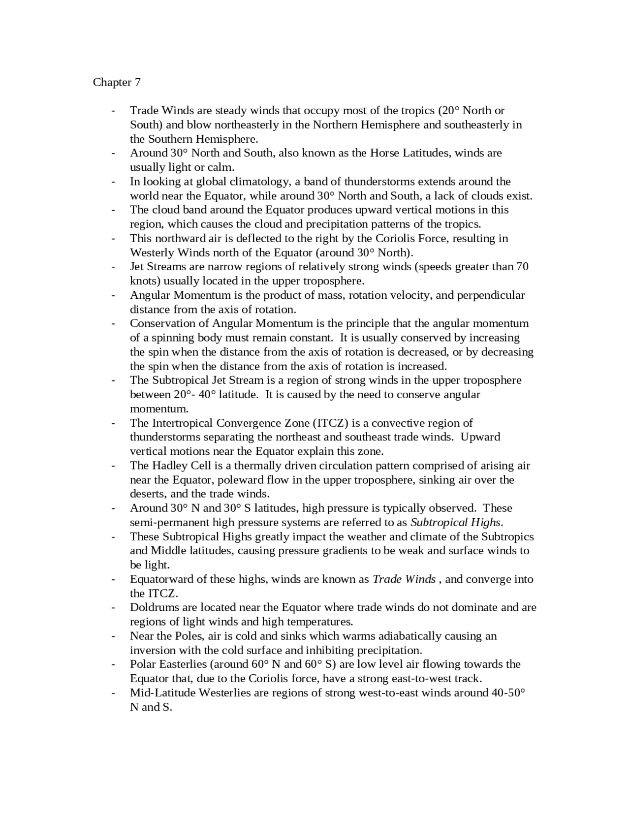 Weather And Climate Course Outline Aosc 200 Docsity