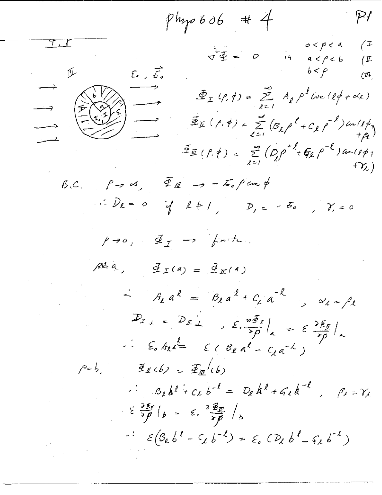 Solution For Problem Set 4 Electrodynamics Phys 606 Docsity