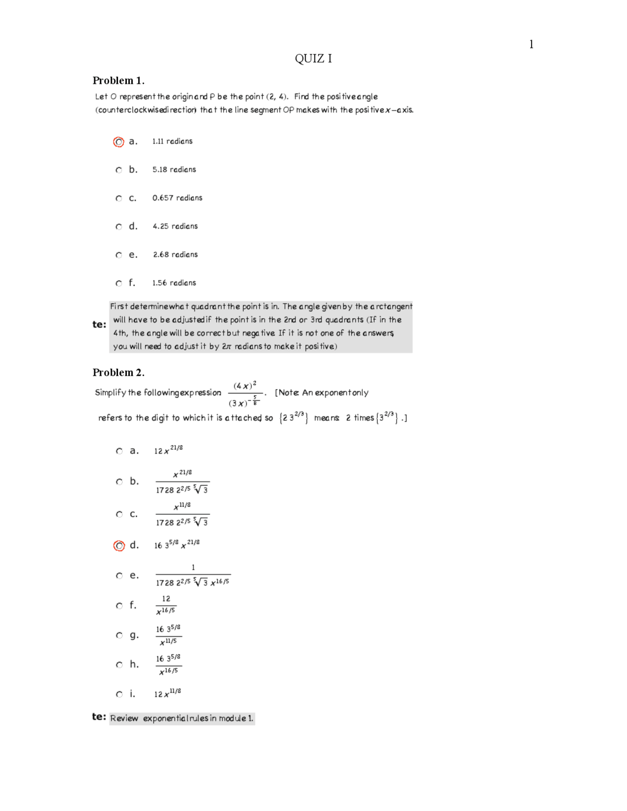 Quiz 1 Question Solution Vector Geometry Math 1224 Docsity