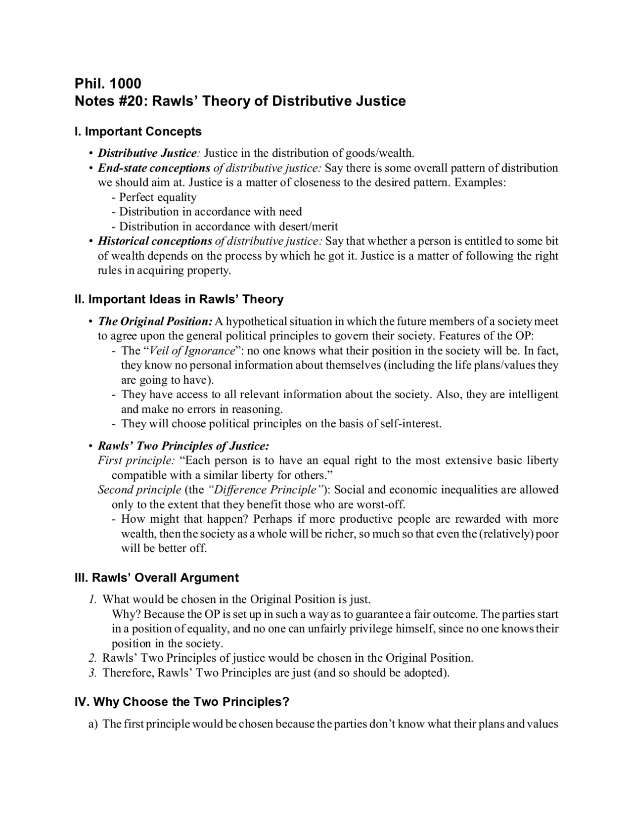 Introduction To Philosophy Combined Notes For Exam Review Phil 1000